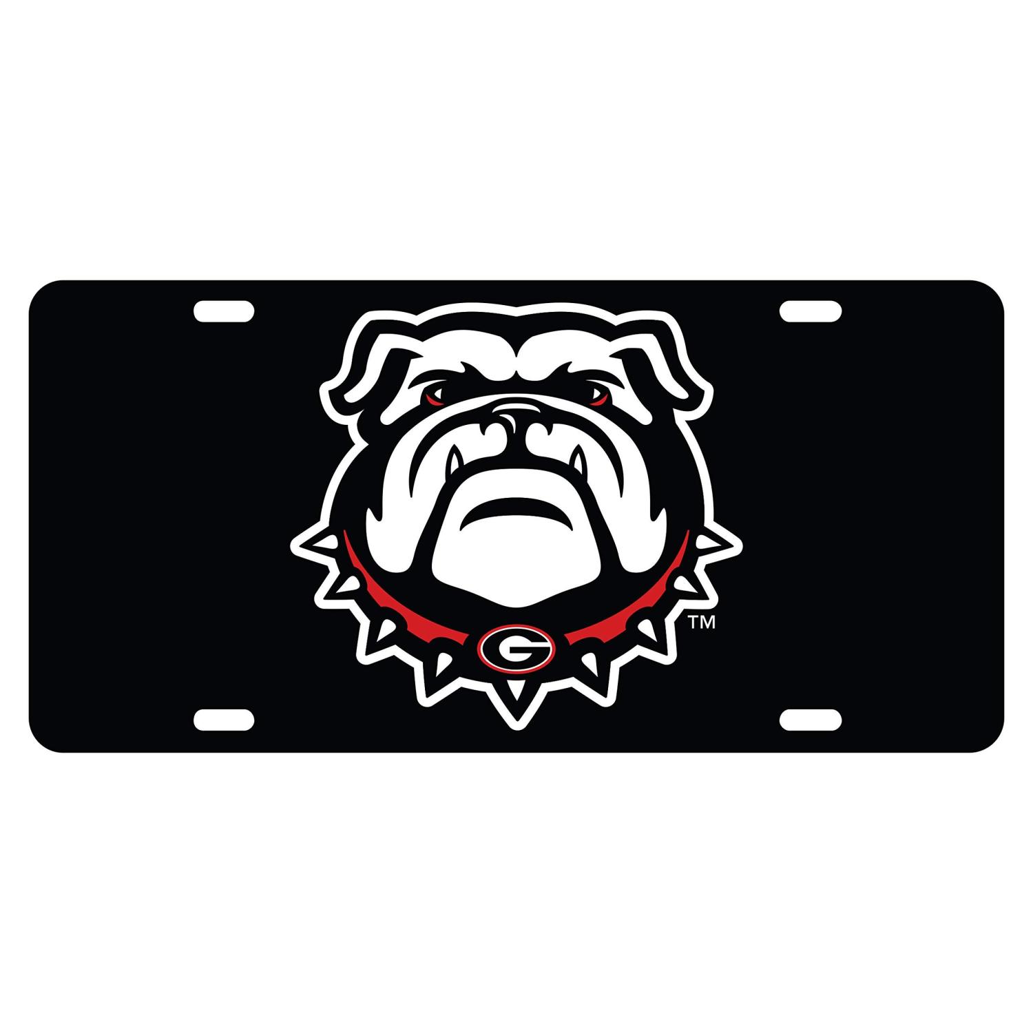 Georgia Bulldogs New Bulldog Logo Mirror Laser License Plate Tag ...