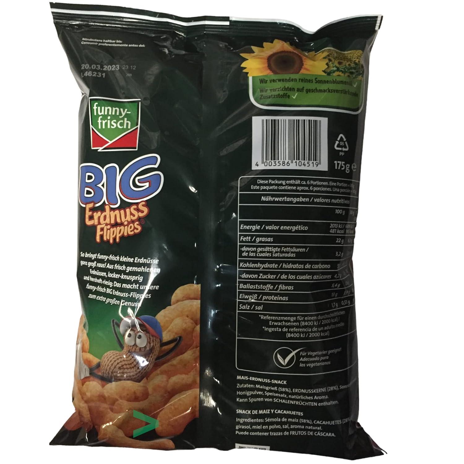 Funny Fresh Big Peanut Flippies Snacks - 10 Pack (10x175g ...