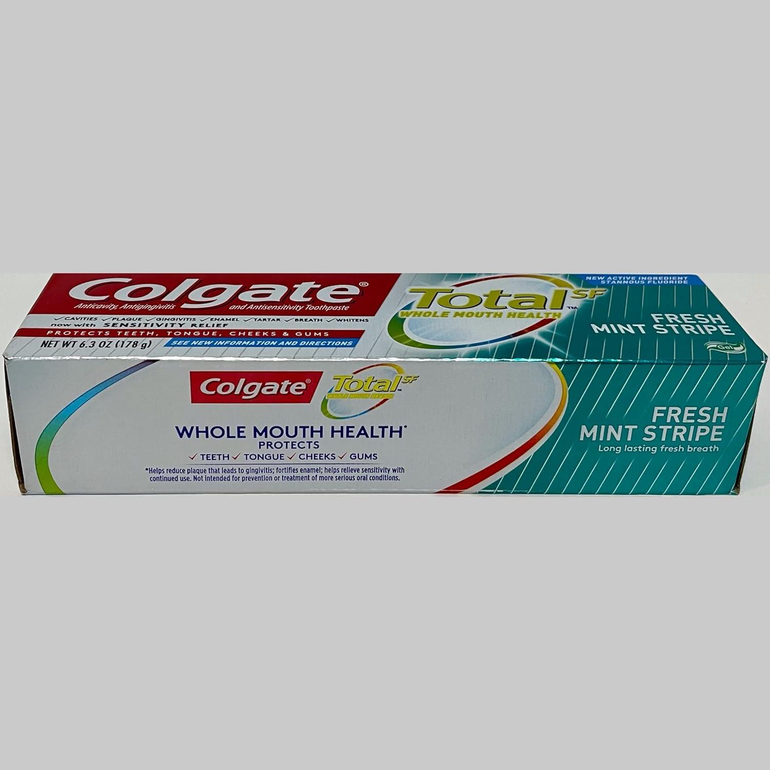 Colgate Total Fresh Mint Stripe Toothpaste 6 oz - Pack of 2 | Buy Now ...