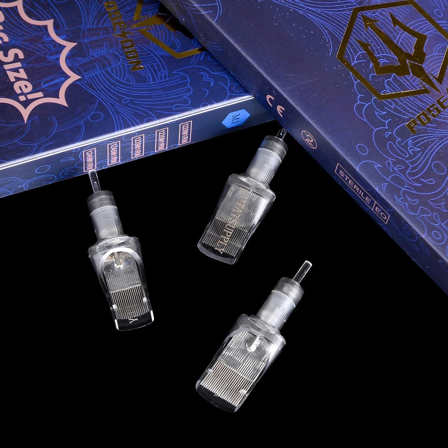 Poseidon 10Pcs Big Size Tattoo Cartridge Needles 0.35mm Standard Flat ...