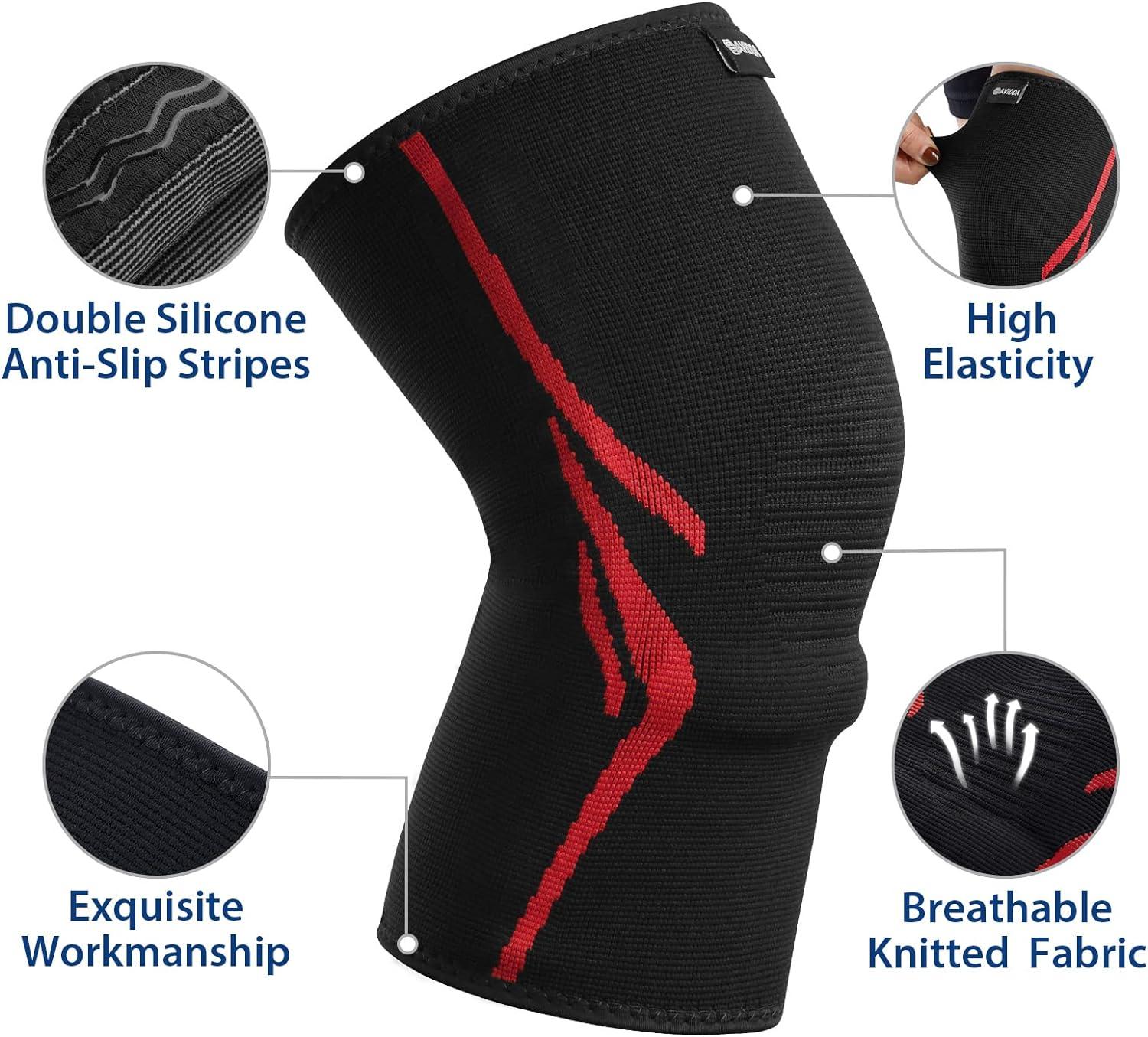 AVIDDA Knee Support Brace - Compression Sleeve for Arthritis & Joint ...