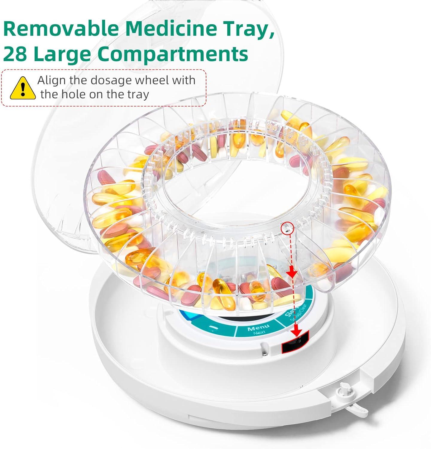 Betife Automatic Pill Dispenser with Alarm - Monthly Organizer for ...