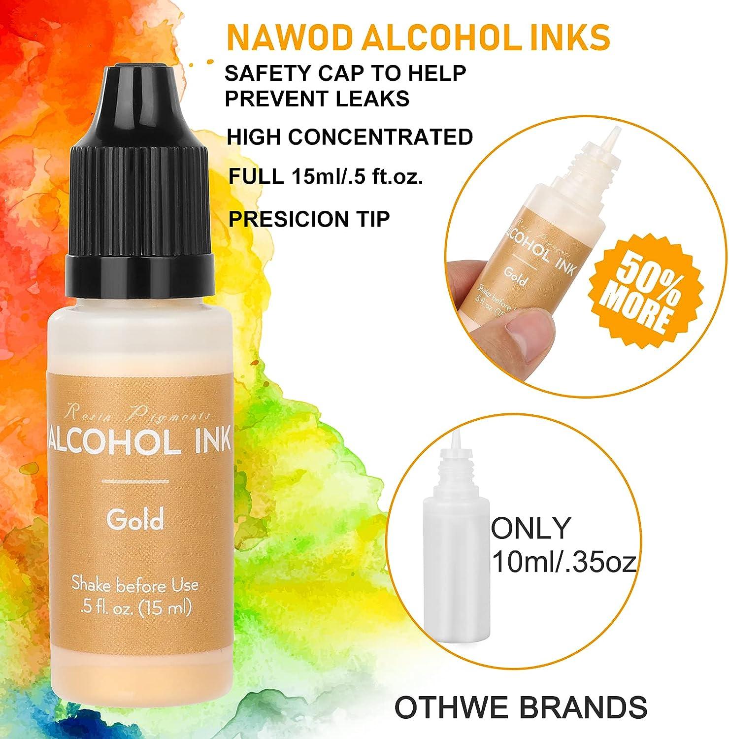Metallic Alcohol Ink Set - 6 Concentrated Shimmer Colors for Resin Art ...
