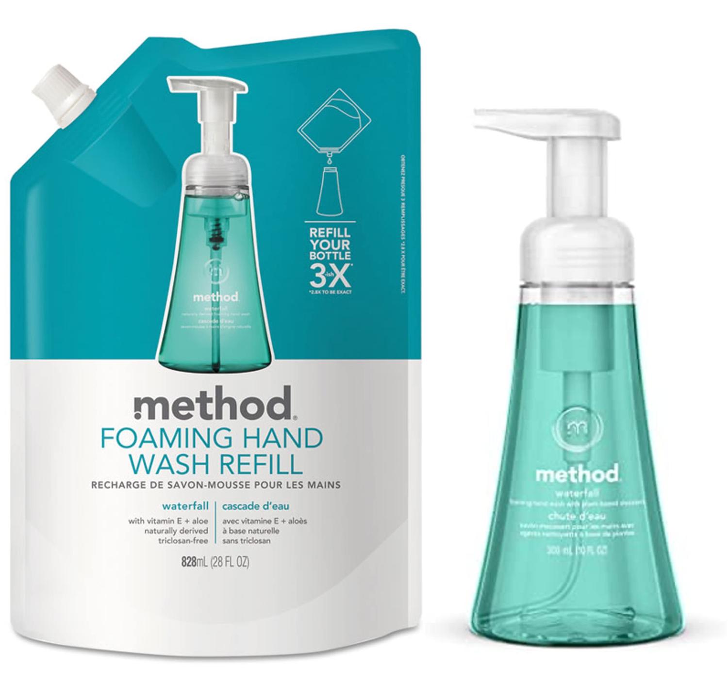 Method Waterfall Foaming Hand Wash & Refill - Eco-Friendly ...