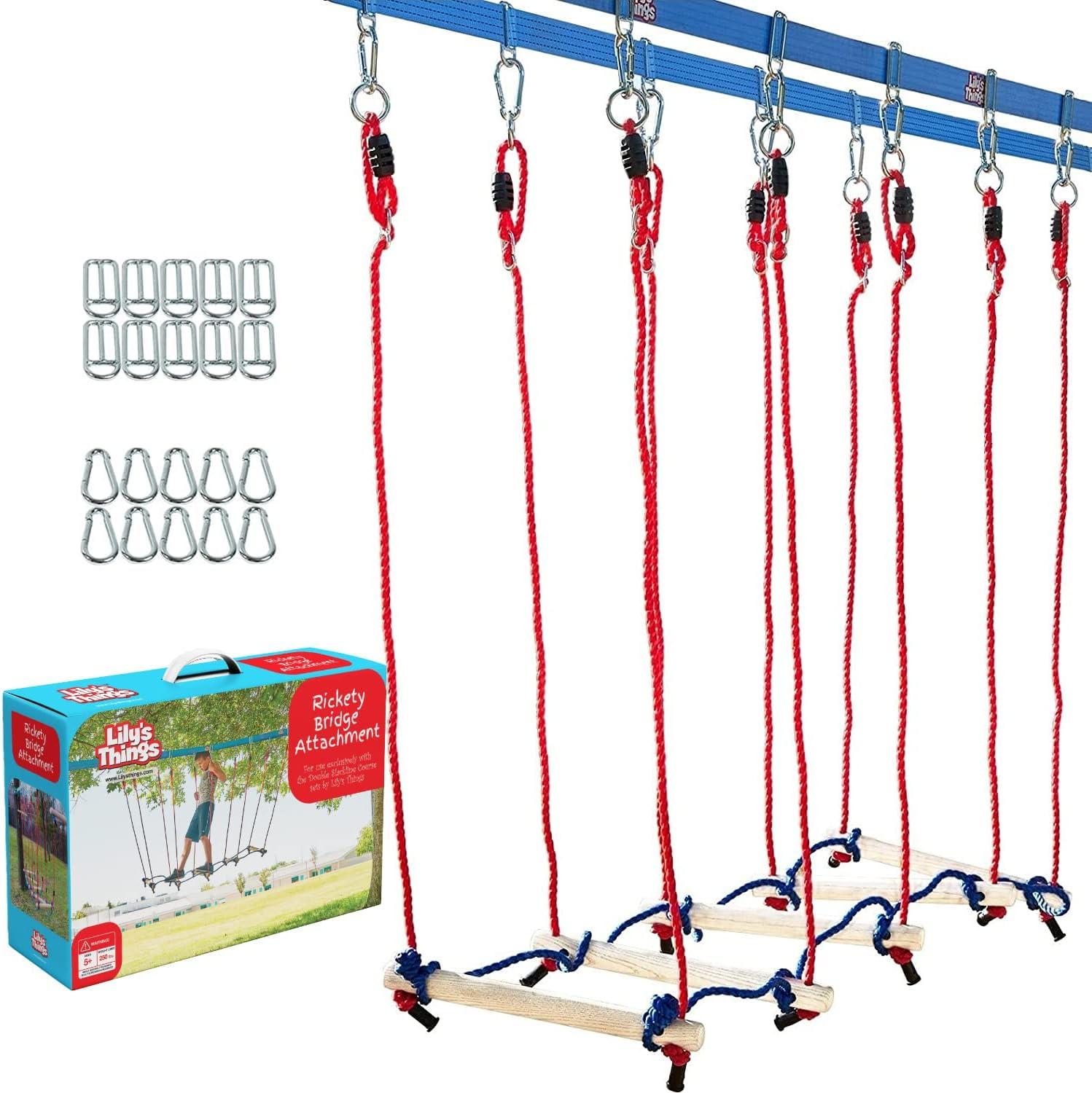 Lily's Things Double Slackline Bridge Attachment - Ninja Course ...