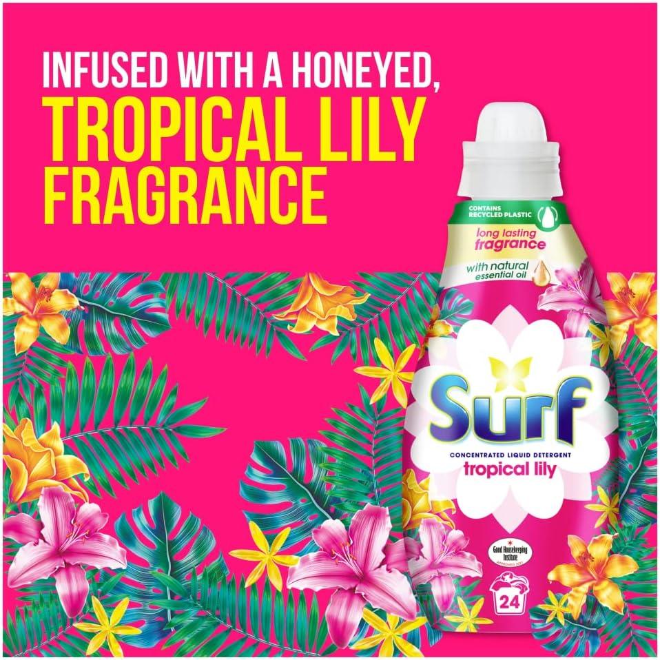 Surf Tropical Lily Laundry Liquid 24 Washes 648ml | Buy Now with ...