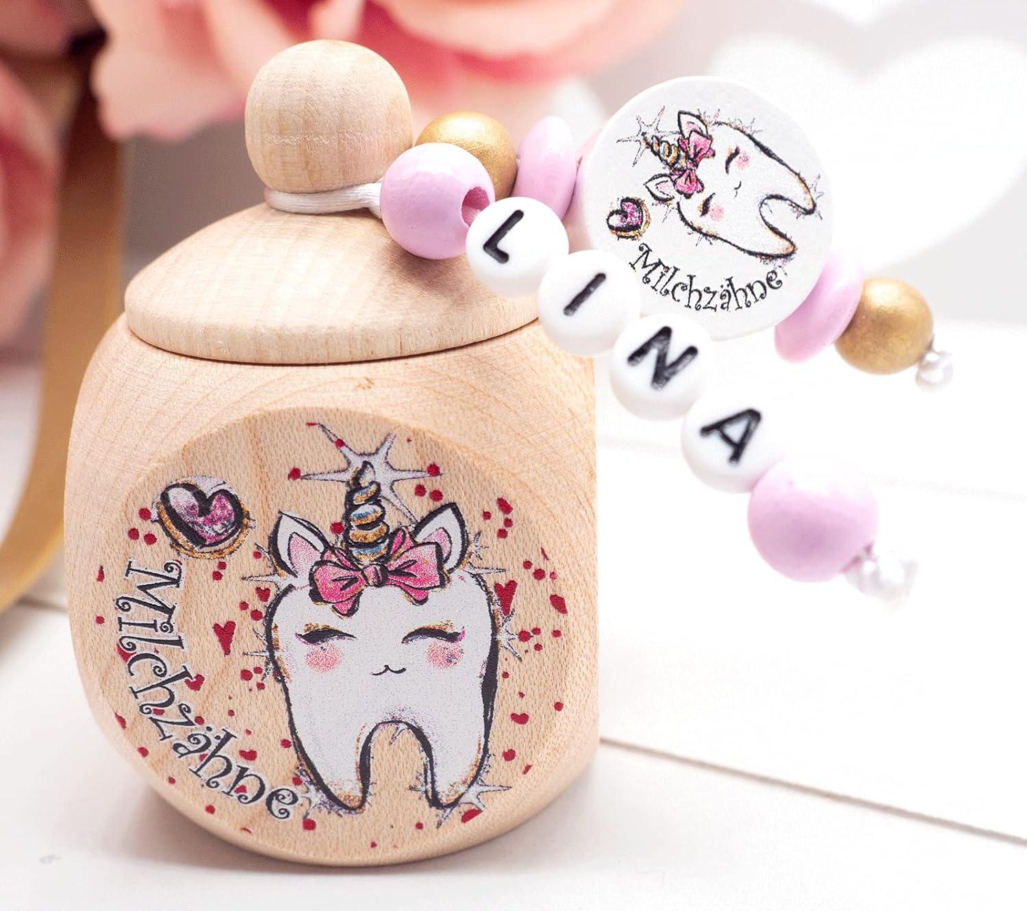Personalized Unicorn Tooth Fairy Box for Girls - Milk Teeth Storage ...