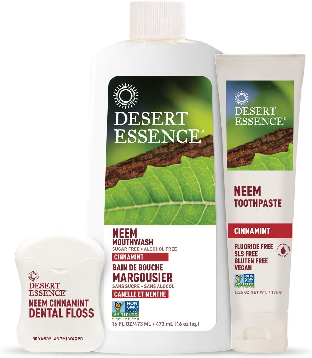 Desert Essence Neem Mouthwash - Cinnamint Flavor - 16 Fl Oz - Pack of 2 ...