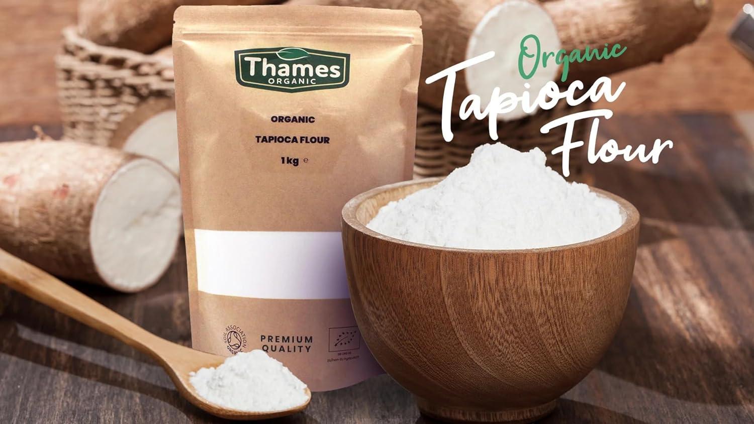 Thames Organic 500g Tapioca Flour - Non-GMO Raw Vegan for Baking ...