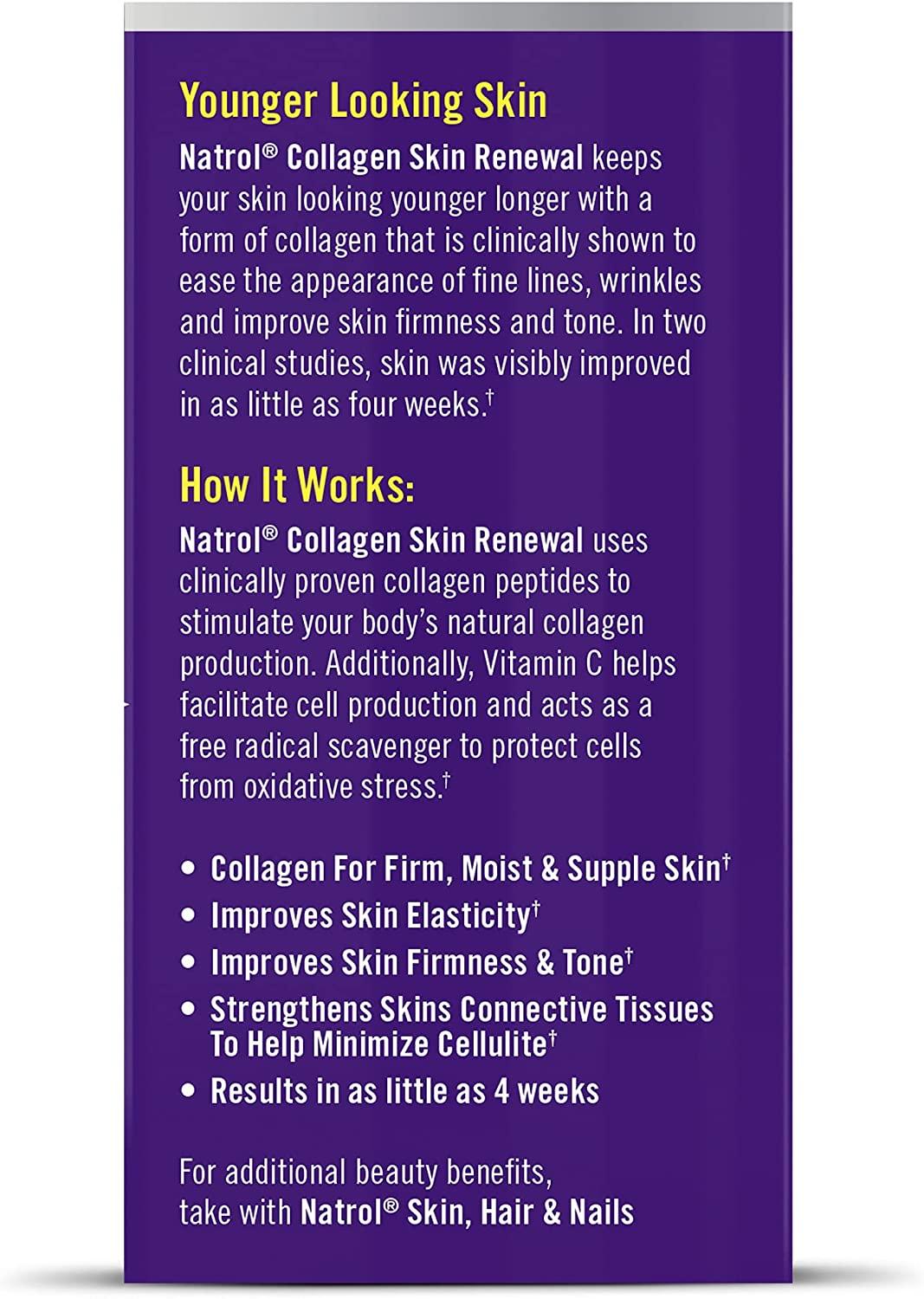 Natrol Collagen Skin Renewal Tablets - 120 Count | Enhance Skin Health ...