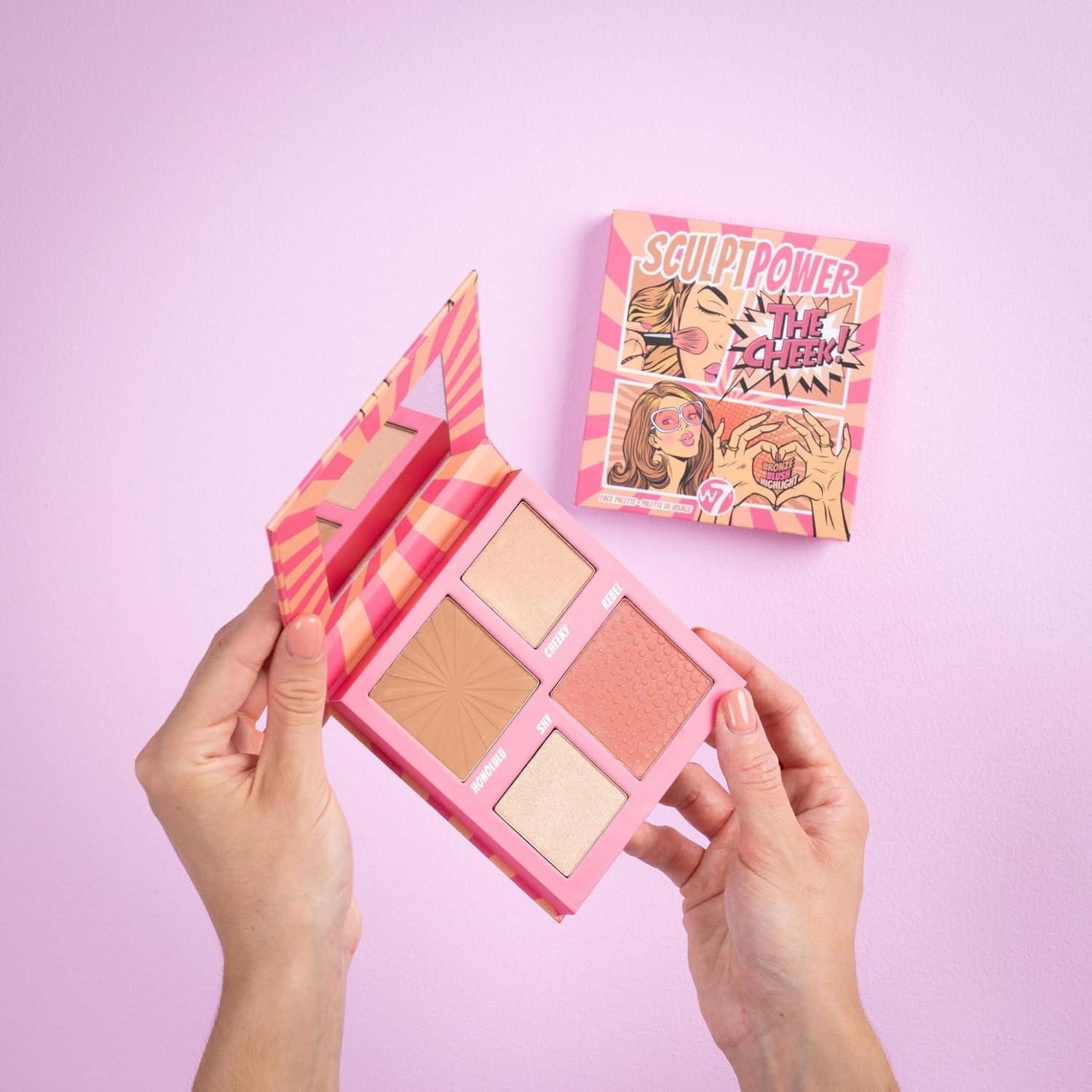W7 Sculpt Power Face Palette - Blush, Bronze & Highlight Palette | Buy ...