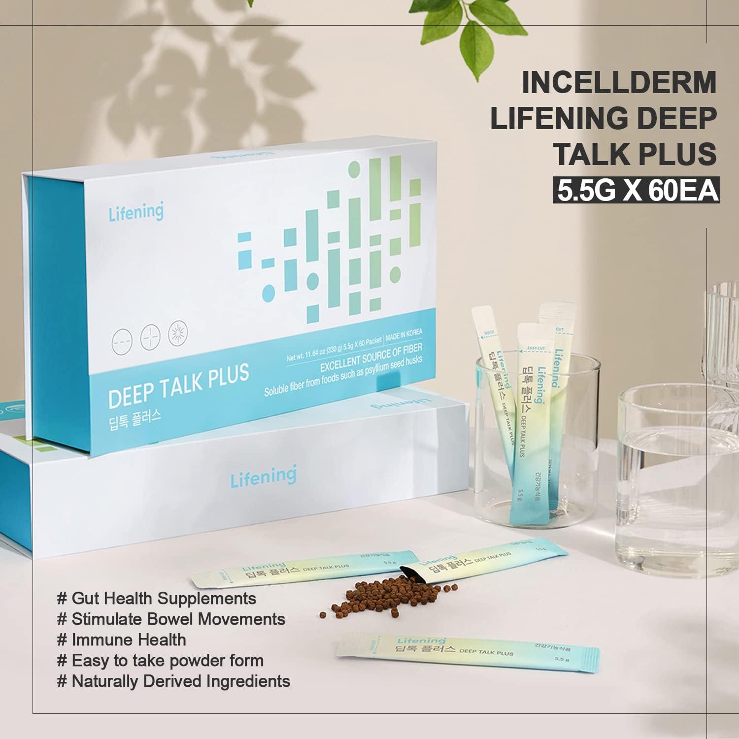 Incellderm Lifening Deep Talk Plus - 5.5g x 60ea Gut Health Powder for Weight Management | K-Beauty