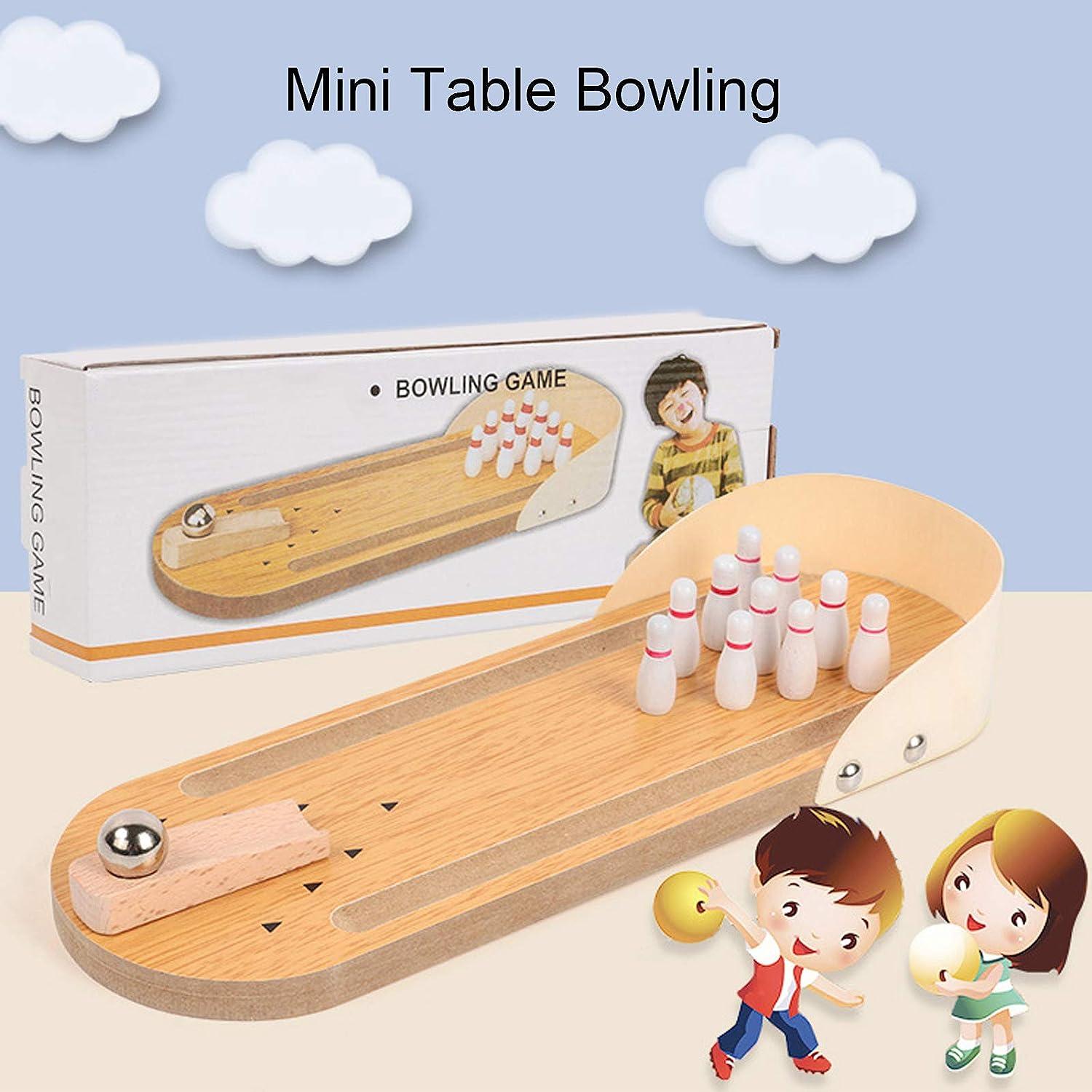 Mini Desktop Bowling Toy Set with 10 Bowling Balls - Stress Relief and ...
