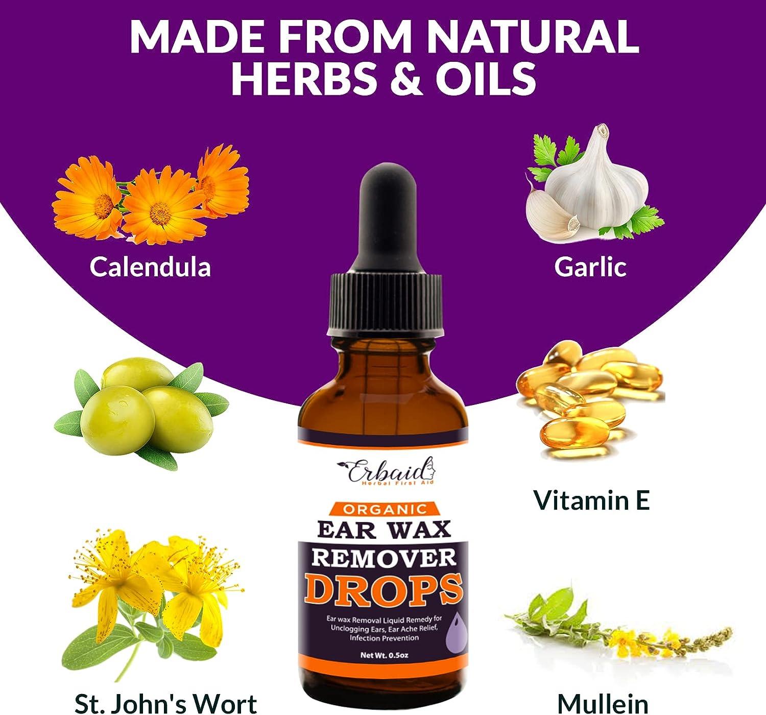 Organic Ear Wax Removal Drops | Natural Ear Cleaner Oil for Kids ...