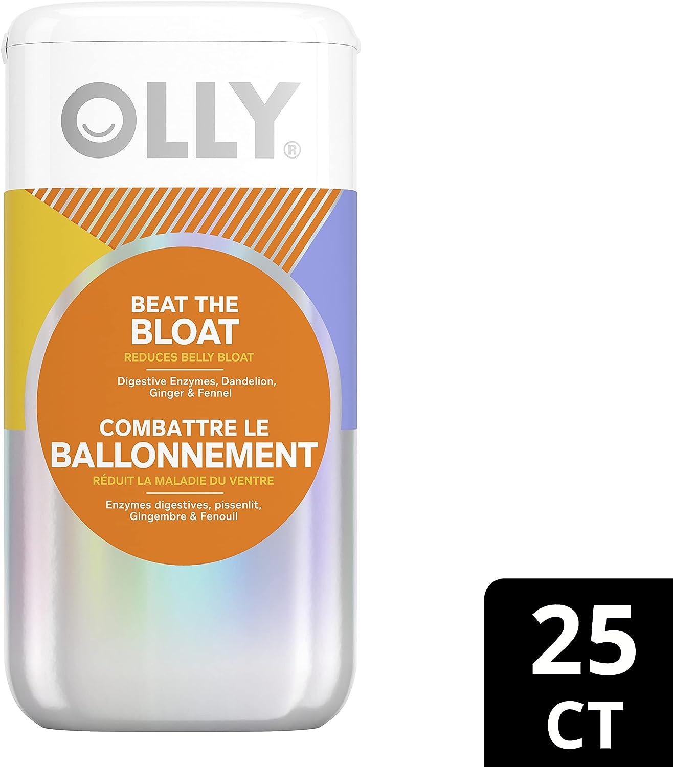 OLLY Beat The Bloat Capsules - Gas, Water Retention Relief for Women ...