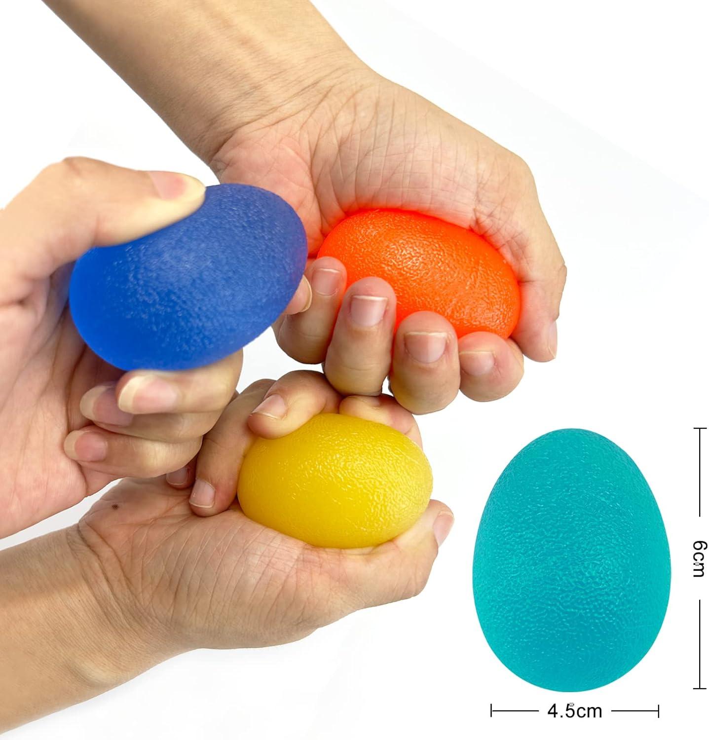 Nutabevr Egg-Shaped Grip Balls - Silicone Hand Trainer for Stress ...
