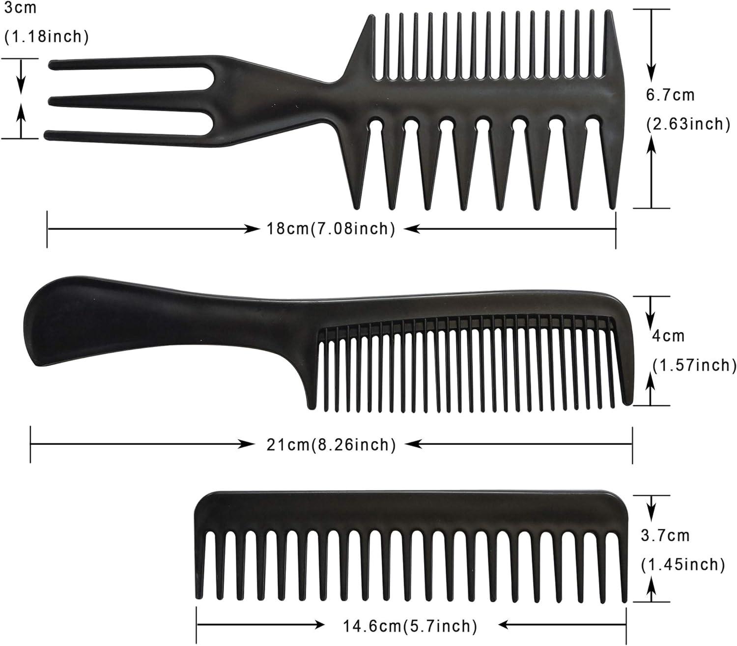 10PCS Black Hair Comb Set - Professional Salon Styling Comb for Women ...