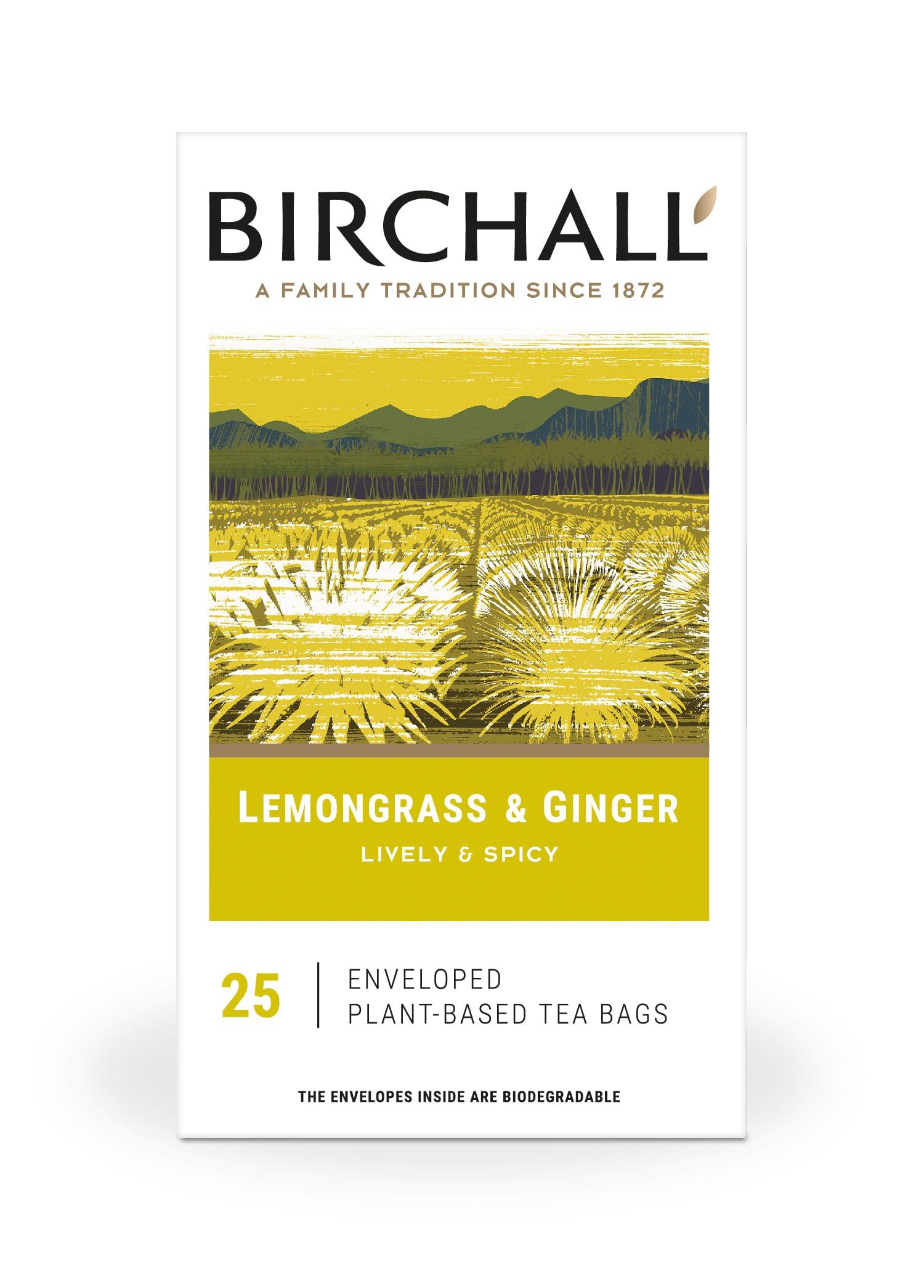 Birchall Lemongrass & Ginger Tea Gift Set - 150 Plant-Based Tea Bags ...
