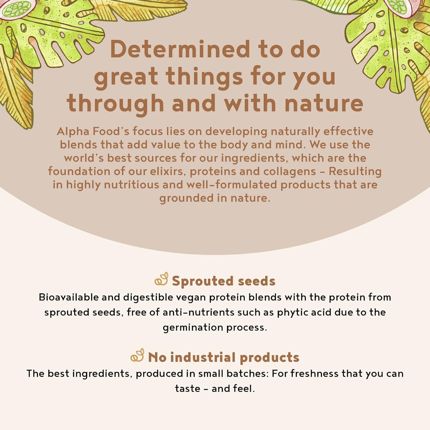 Alpha Foods Vegan Protein Powder - Chocolate Flavour - High Protein Low ...