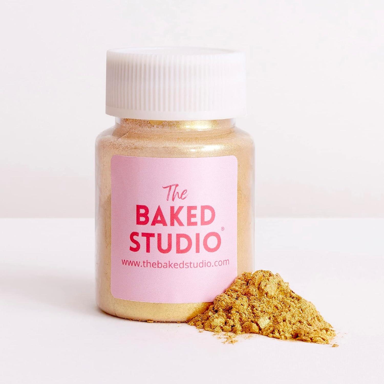 Baked Studio Edible Gold Lustre Dust - Cake Decorating Glitter 15g ...