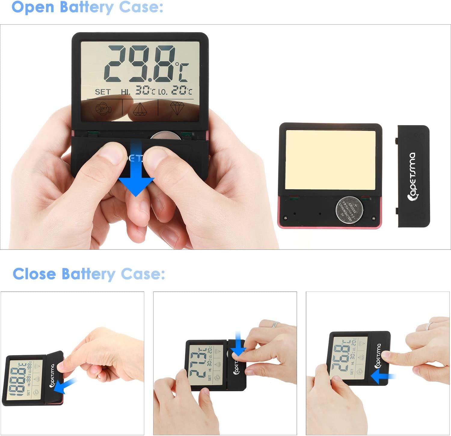 Digital Aquarium Thermometer with Touch Screen LCD Display - Accurate Temperature Sensor for ...