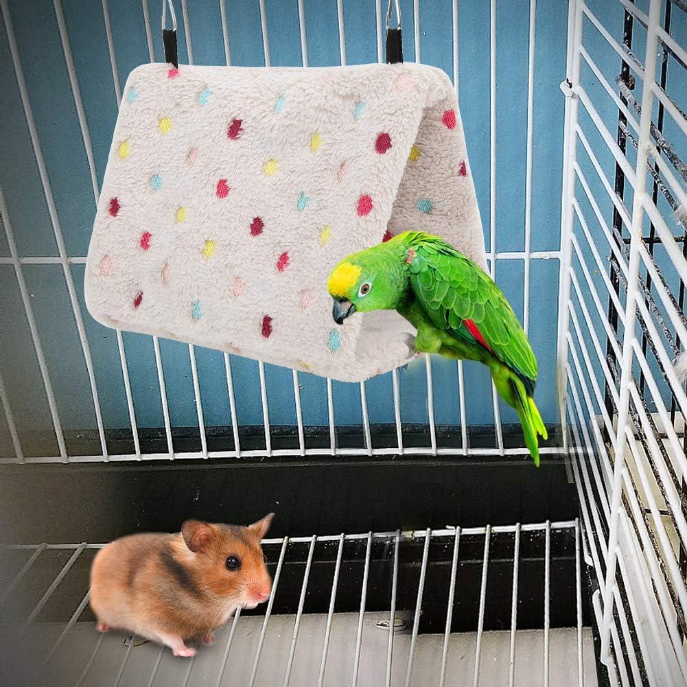 Winter Warm Plush Bird Nest Hammock Hamster Hanging Bed Cave Cage for ...