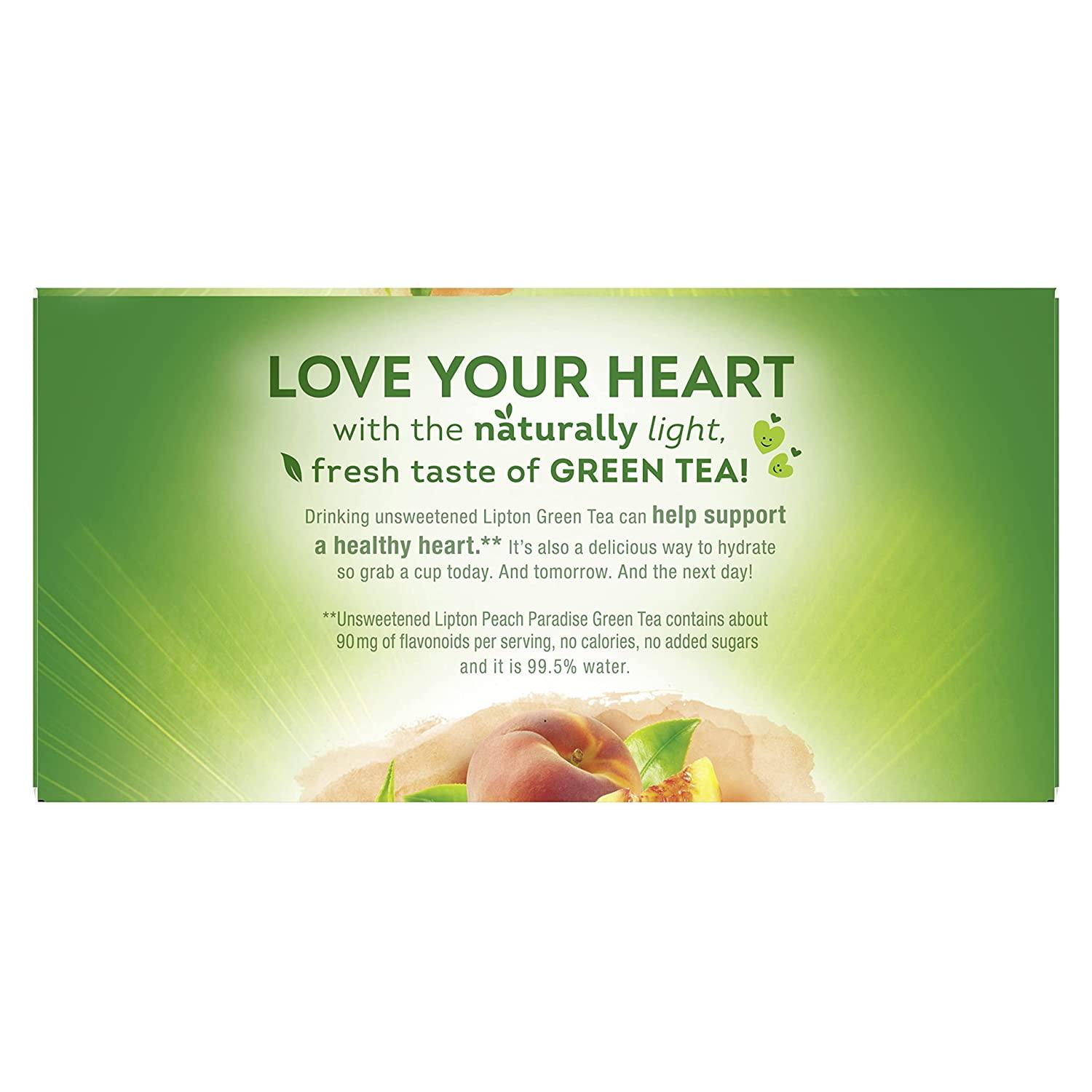 Lipton Peach Paradise Green Tea Bags - 120 Count - Heart Health Support ...