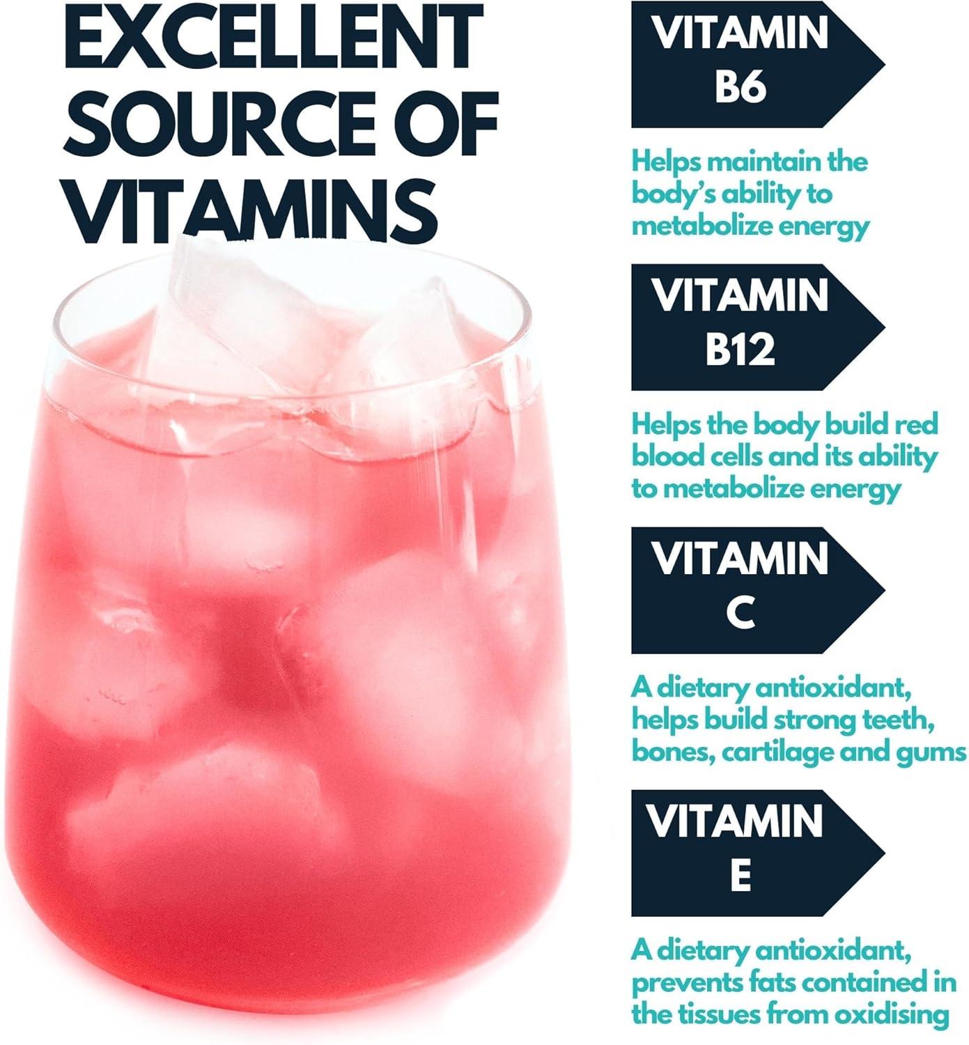 Hydration Vitamin-Rich Water Enhancer Powder Mix - Raspberry ...