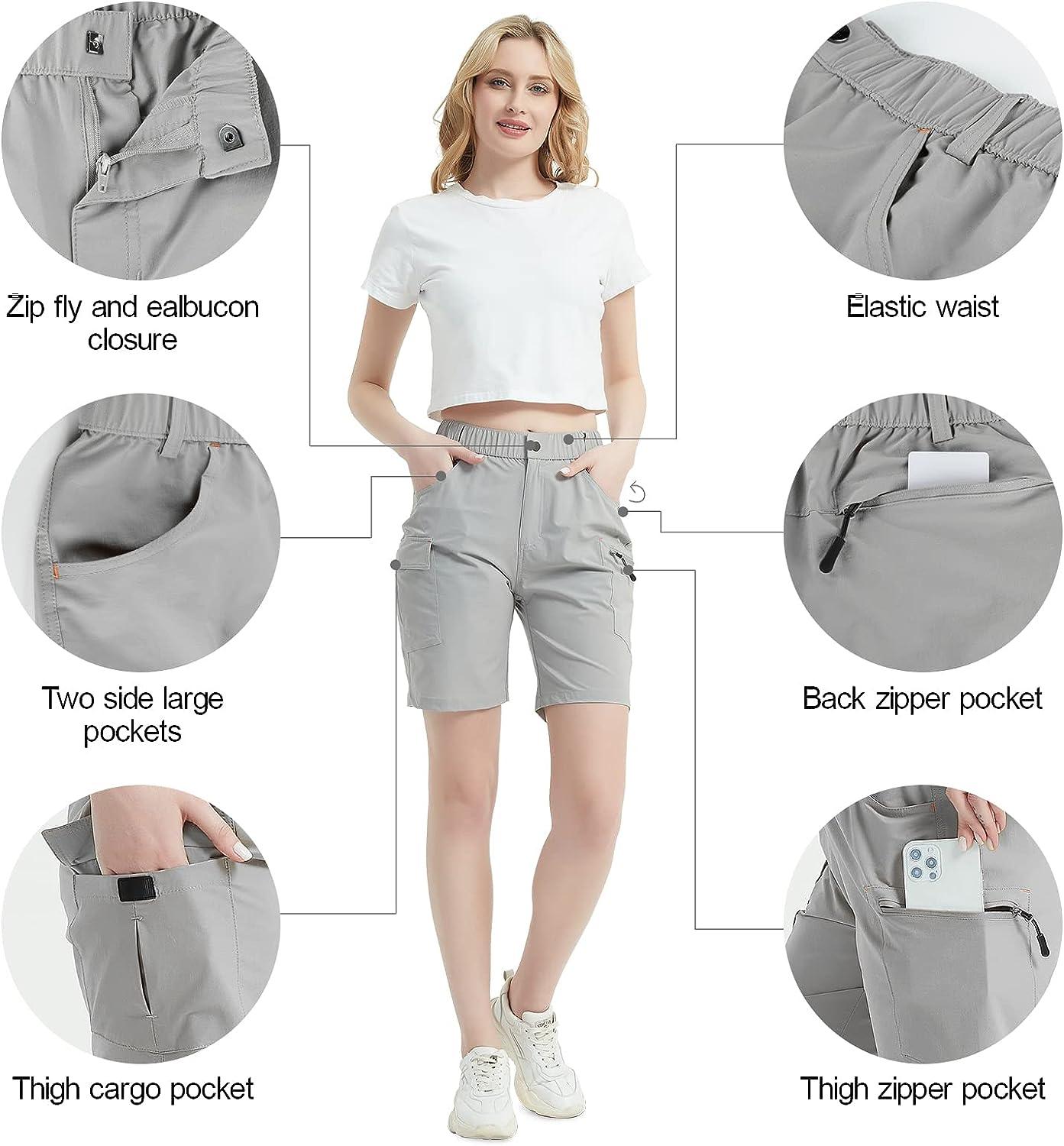 Nomolen Women's Lightweight Quick Dry Hiking Cargo Shorts - UPF 50 ...