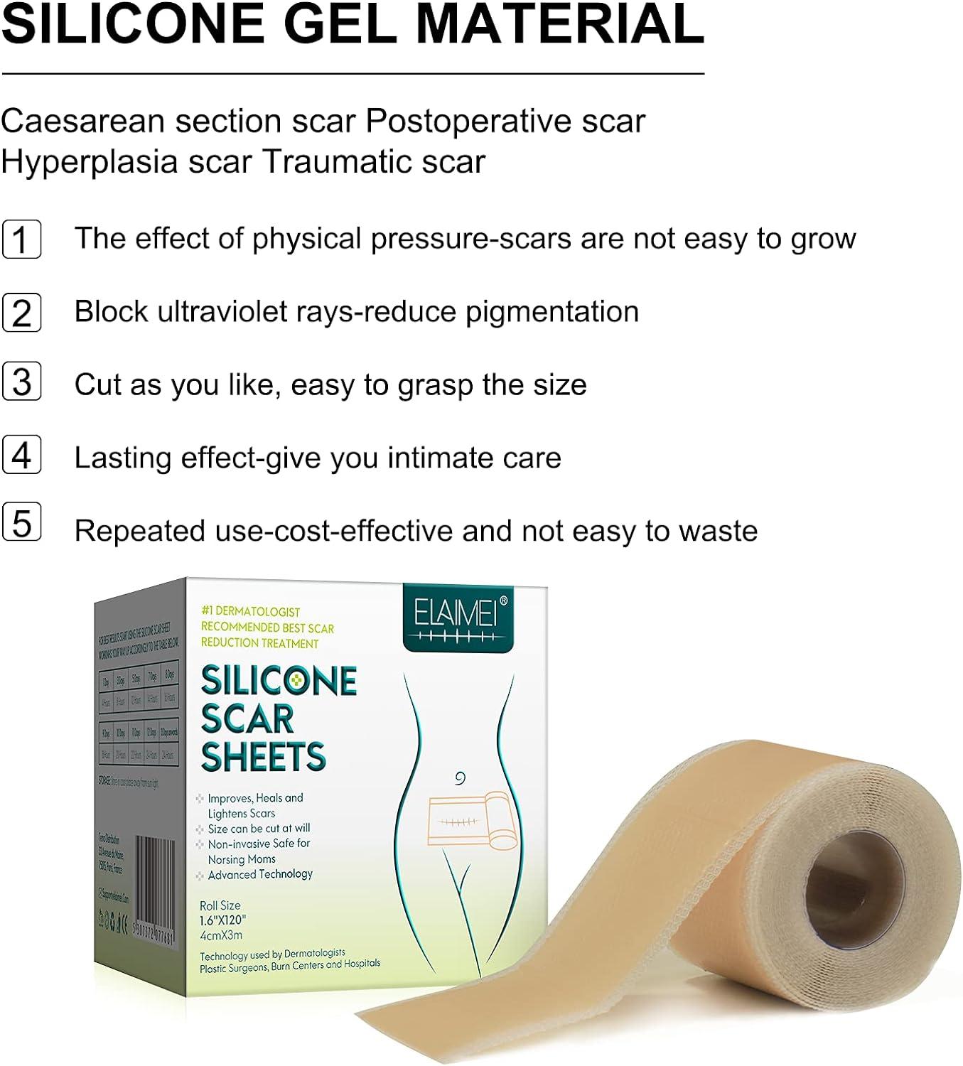 ZODENIS Silicone Scar Sheets 1.6 x 120 3M - Effective Tape for Surgical ...