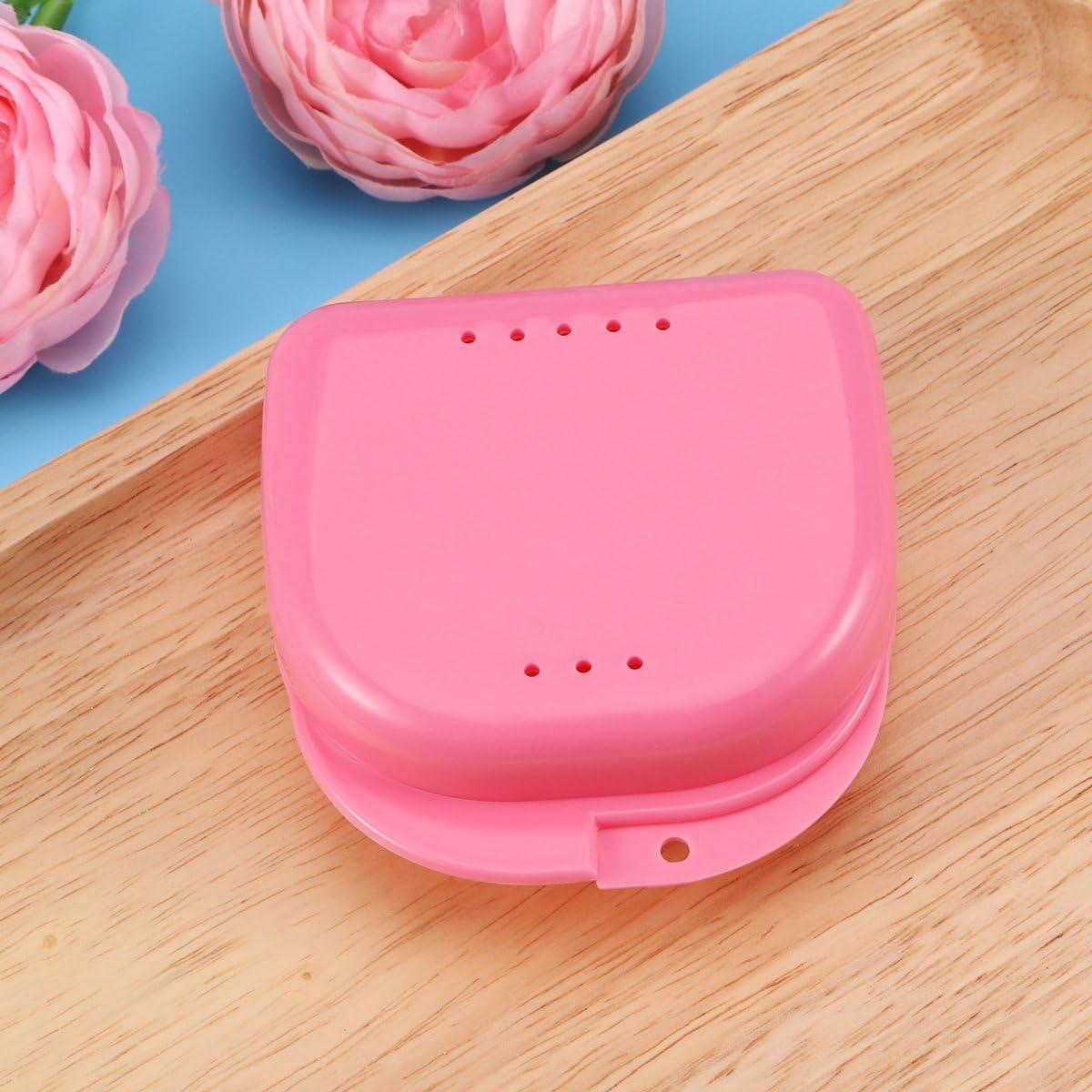 Rosenice Pink Dental Prosthesis Box with Ventilation - Orthodontic ...