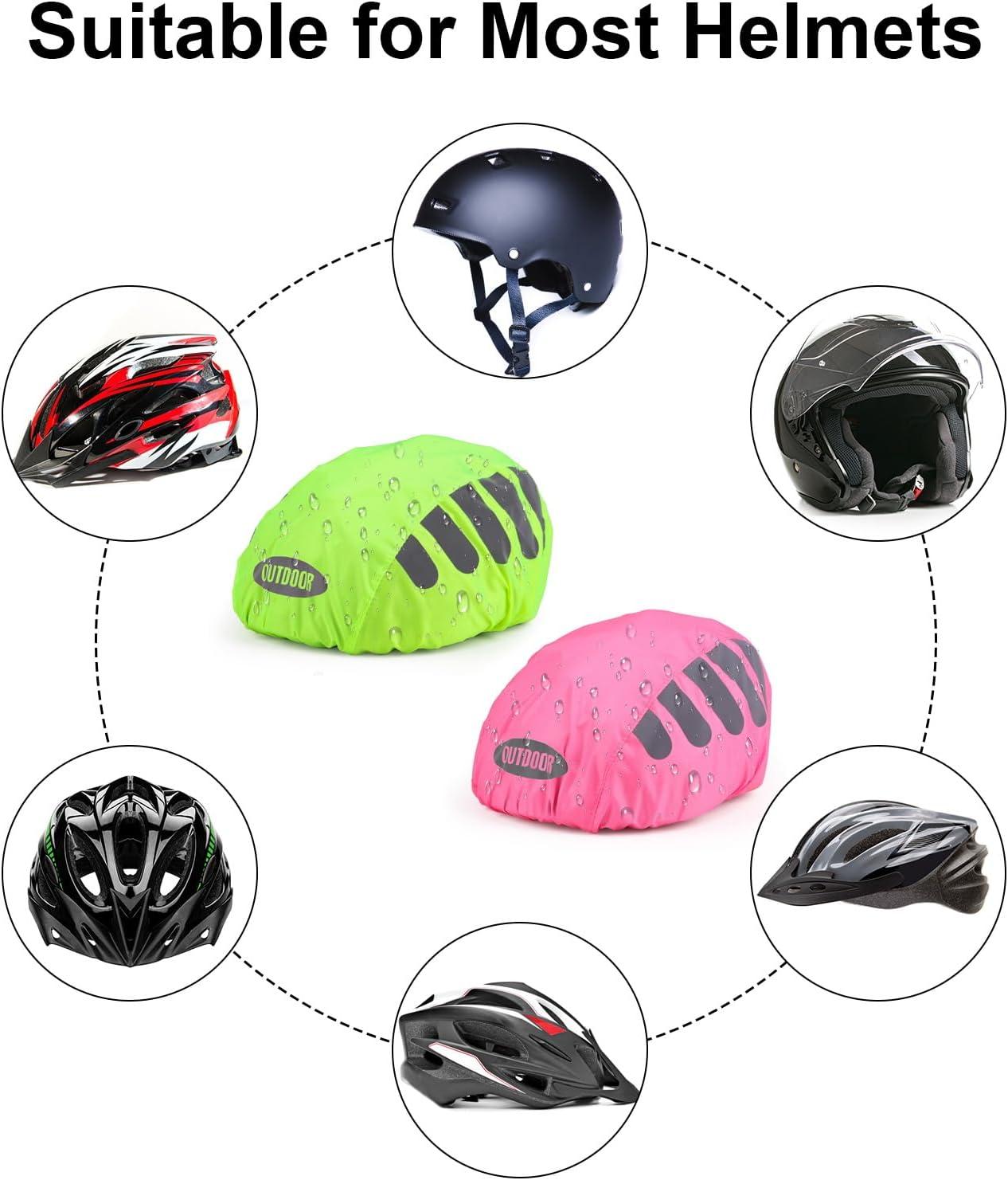 Premium Waterproof Bicycle Helmet Cover - 2-Piece Rain Protection for ...