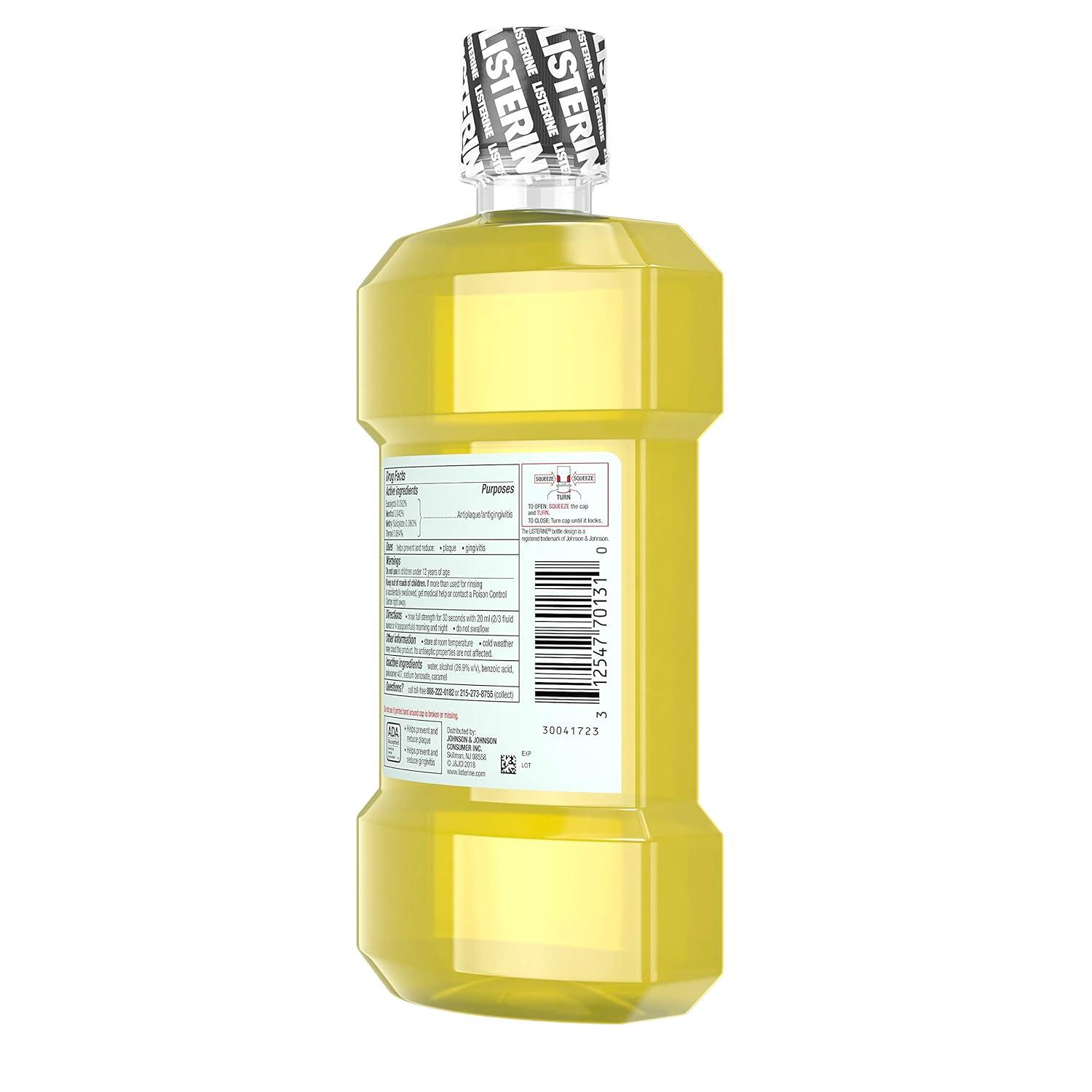 Listerine Original Oral Care Antiseptic Mouthwash with Germ-Killing ...