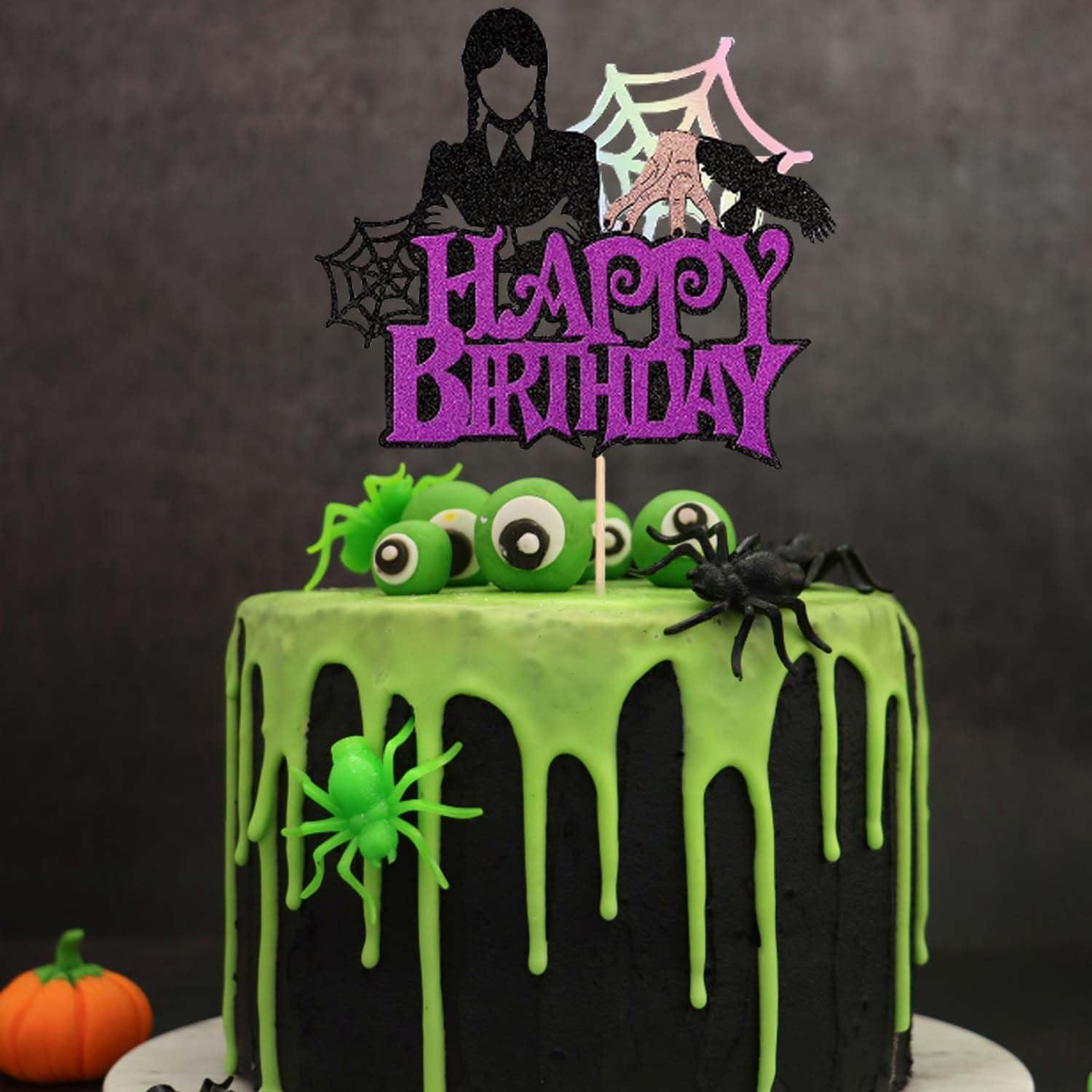 2 Pcs Wednesday Cake Topper Wednesday Cake Topper Wednesday Cake ...