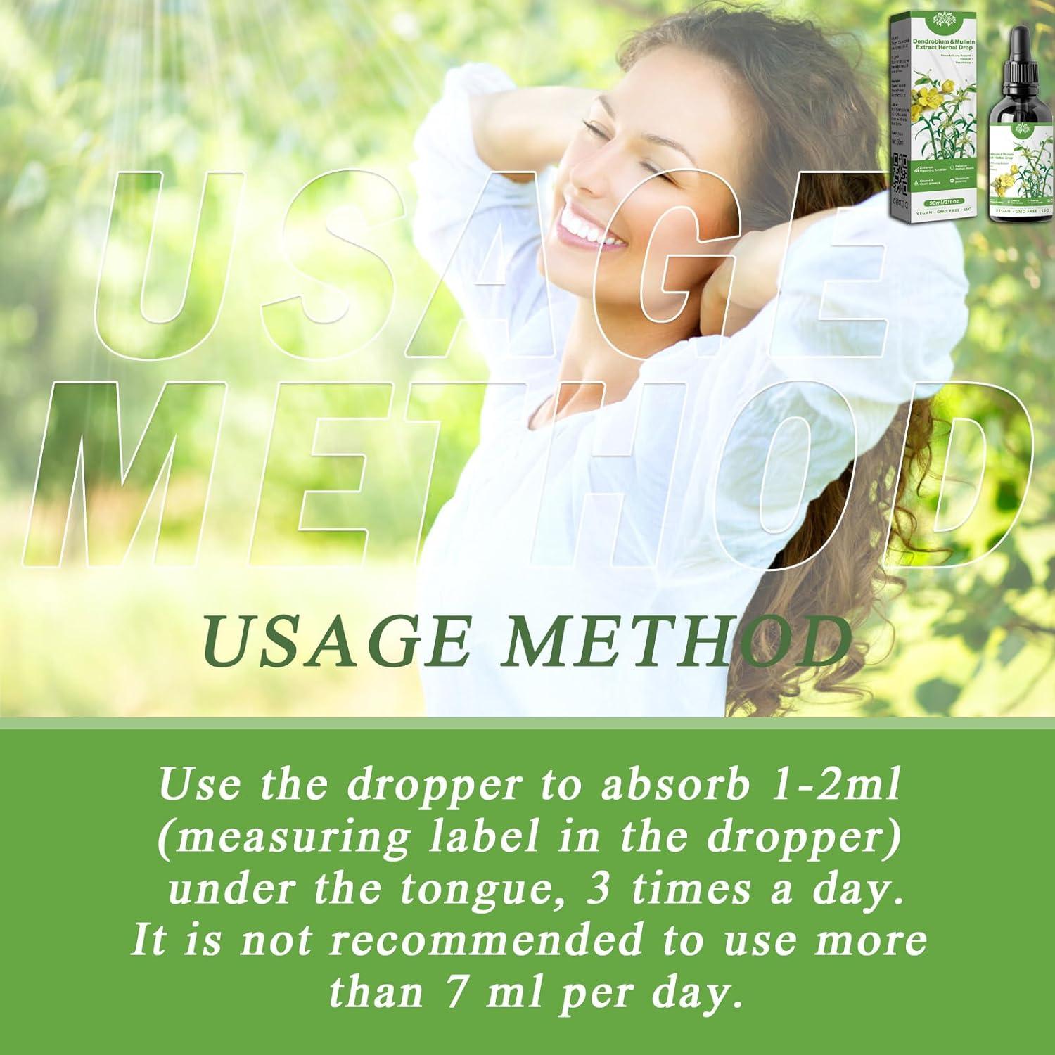 Clearbreath Dendrobium & Mullein Extract Drops Mullein Leaf Extract for ... Clearbreath Dendrobium & Mullein Extract Drops Mullein Leaf Extract for ...