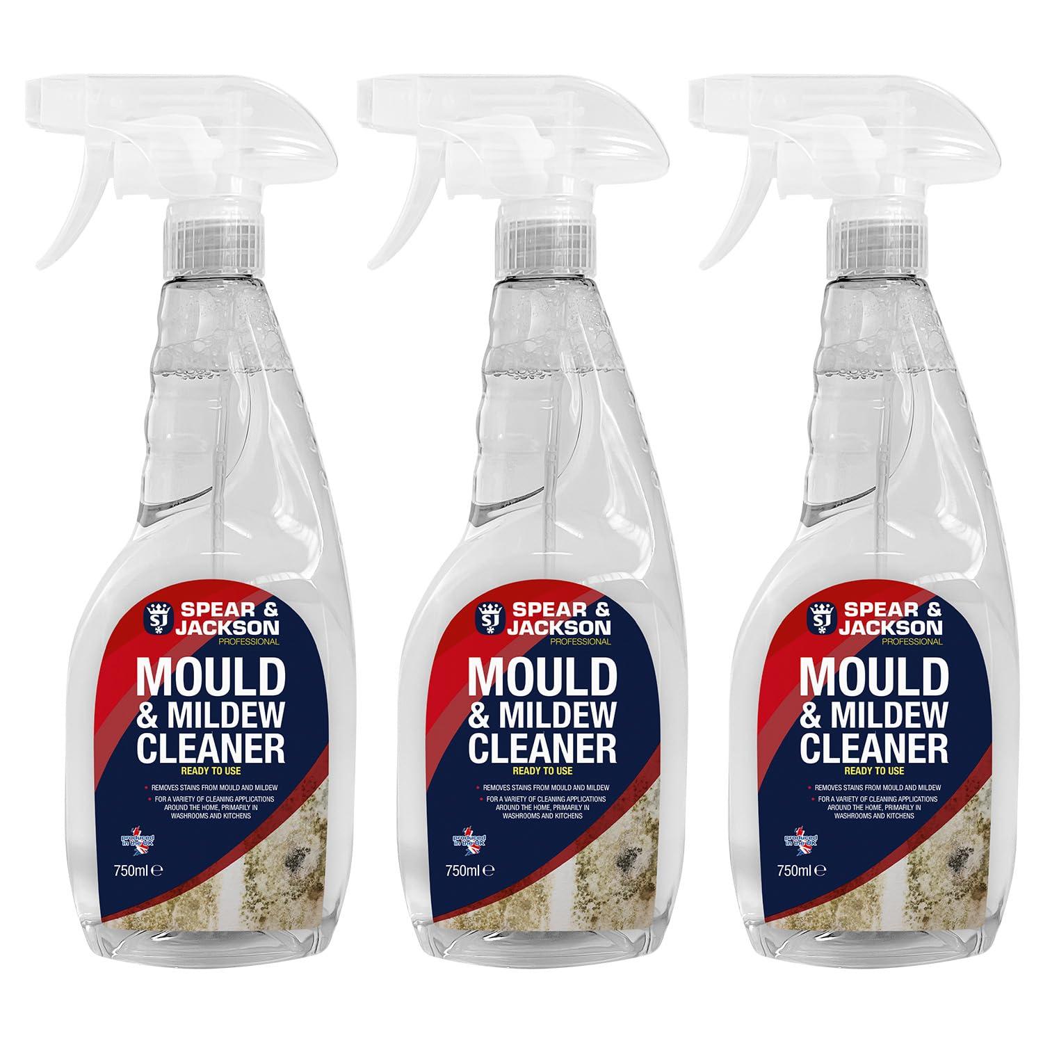 Spear & Jackson Mould and Mildew Cleaner 3 x 750 ml Ready to Use Multi ...