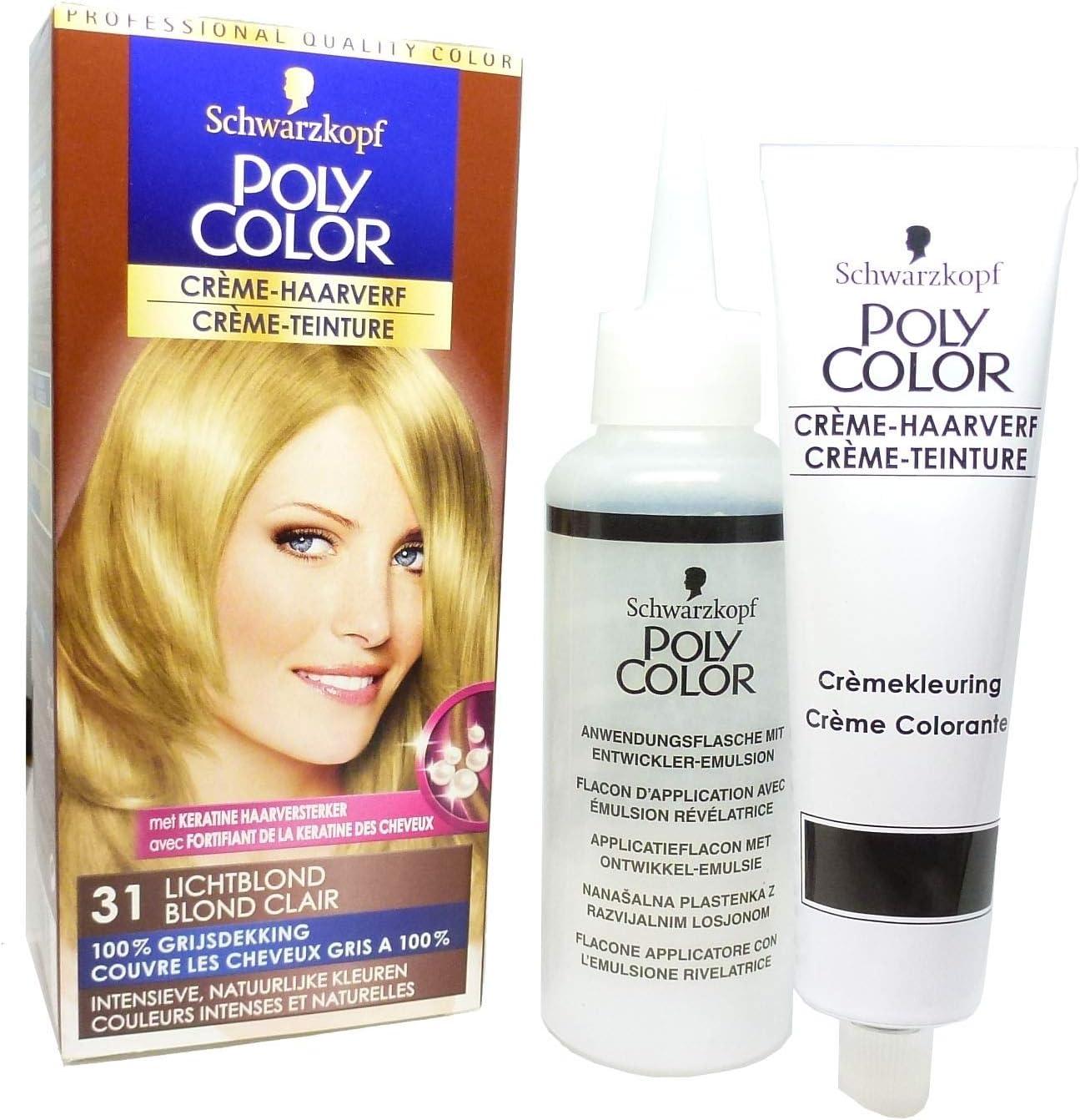 Schwarzkopf Poly Color Permanent Cream Colour Tint 31 Natural Blonde ...