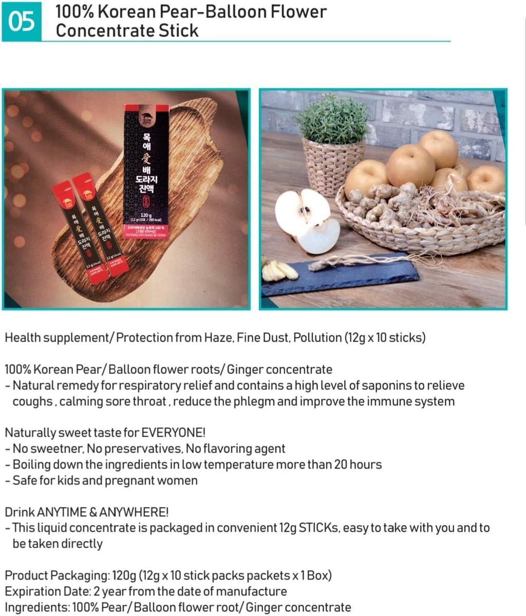 Premium Sugar-Free Korean Pear Ginger & Balloon Flower Extract Liquid ...