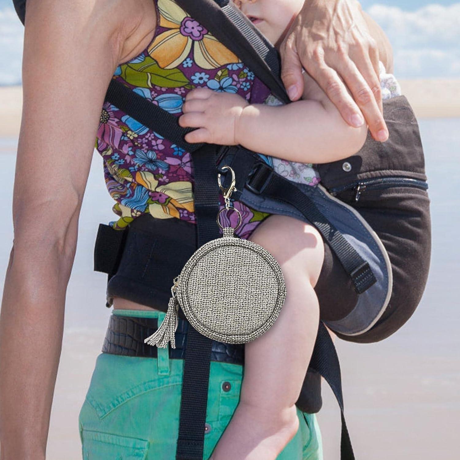 BAOK Pacifier Bag - Stylish Charm Pod for 2 Pacifiers | Easy Attachment ...