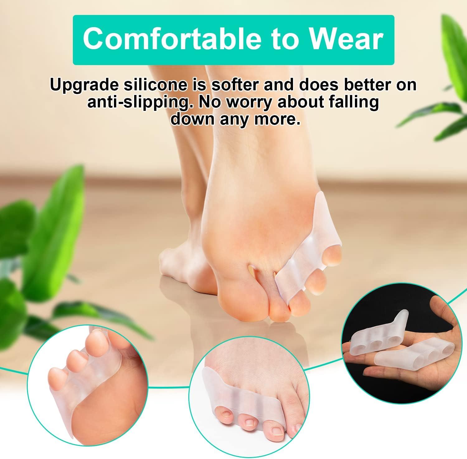 Sumifun Pinky Toe Separators - 12 Pack Clear Little Toe Spacers for ...