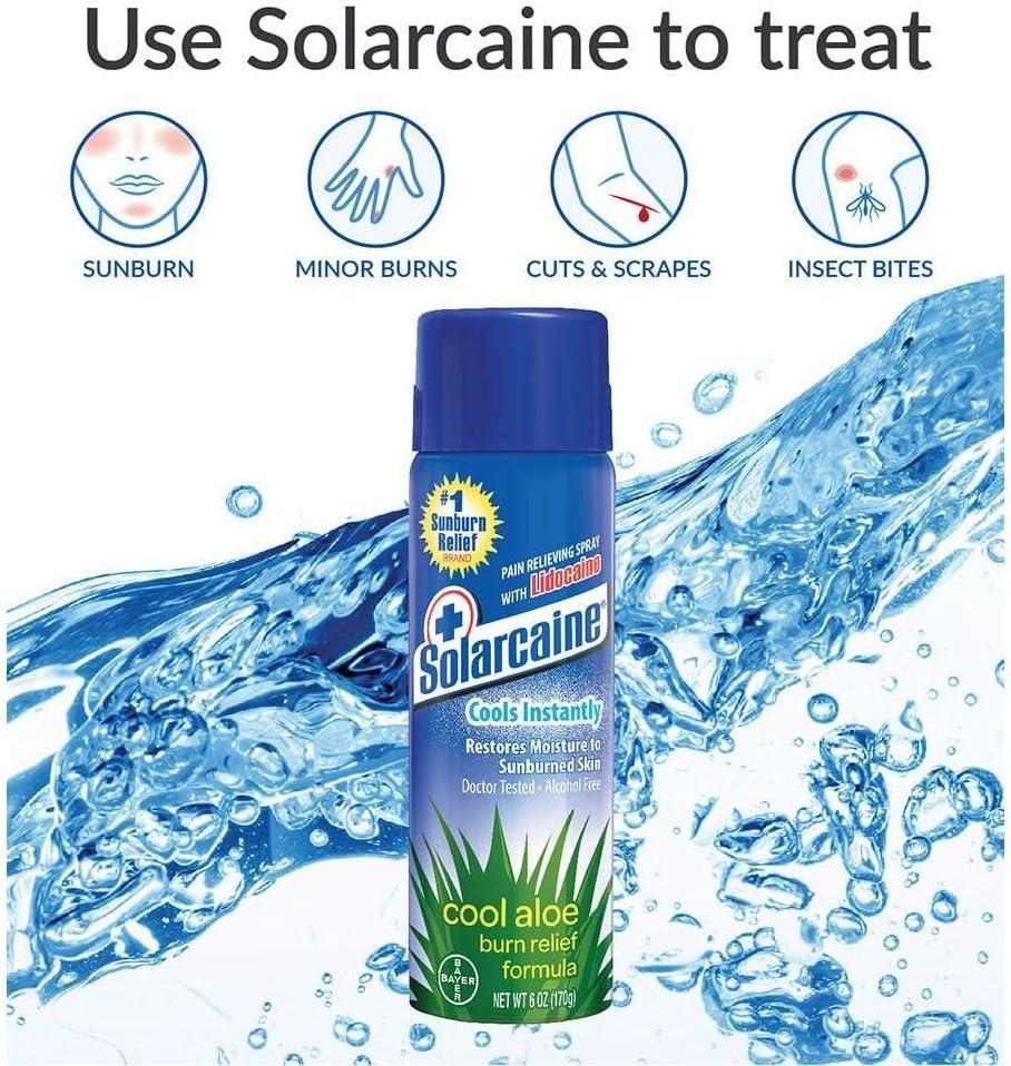 JL JIA LE Solarcaine Burn Relief 4.5 oz Spray Can | Fast Pain Relief ...