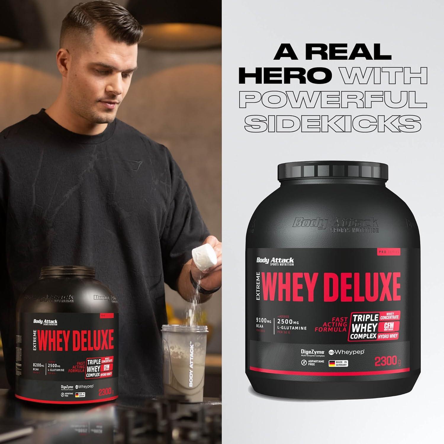 Body Attack Extreme Whey Deluxe - Strawberry Cream 2.3kg | German ...