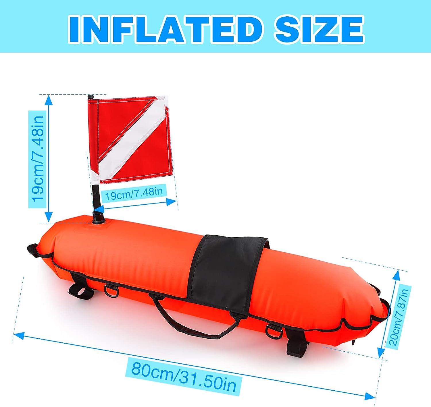 Scuba Diving Safety Inflatable Float Marker Buoy with Diver Down Flag ...