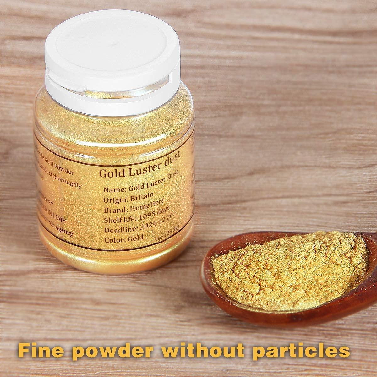 HomeHere Luster Powder Dust Edible Cake Dust 1oz/28.3g Golden | Buy Now ...