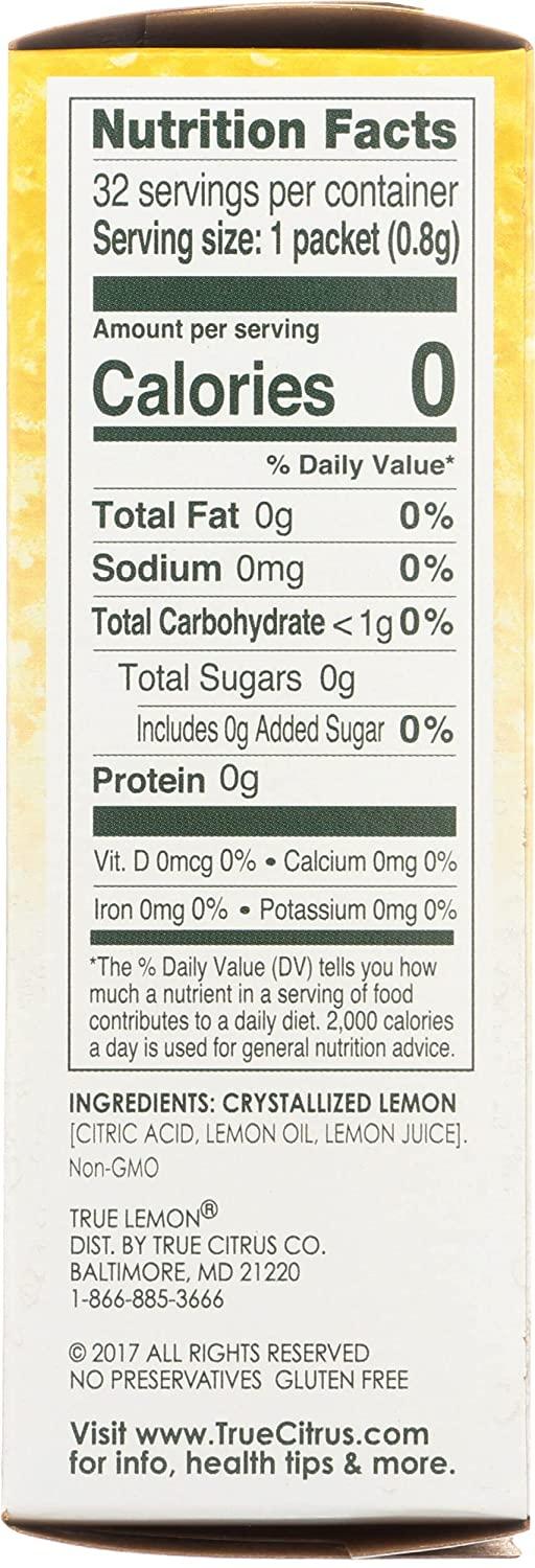 True Lemon Crystallized Packets - 0.9oz | Premium Lemon Flavor ...