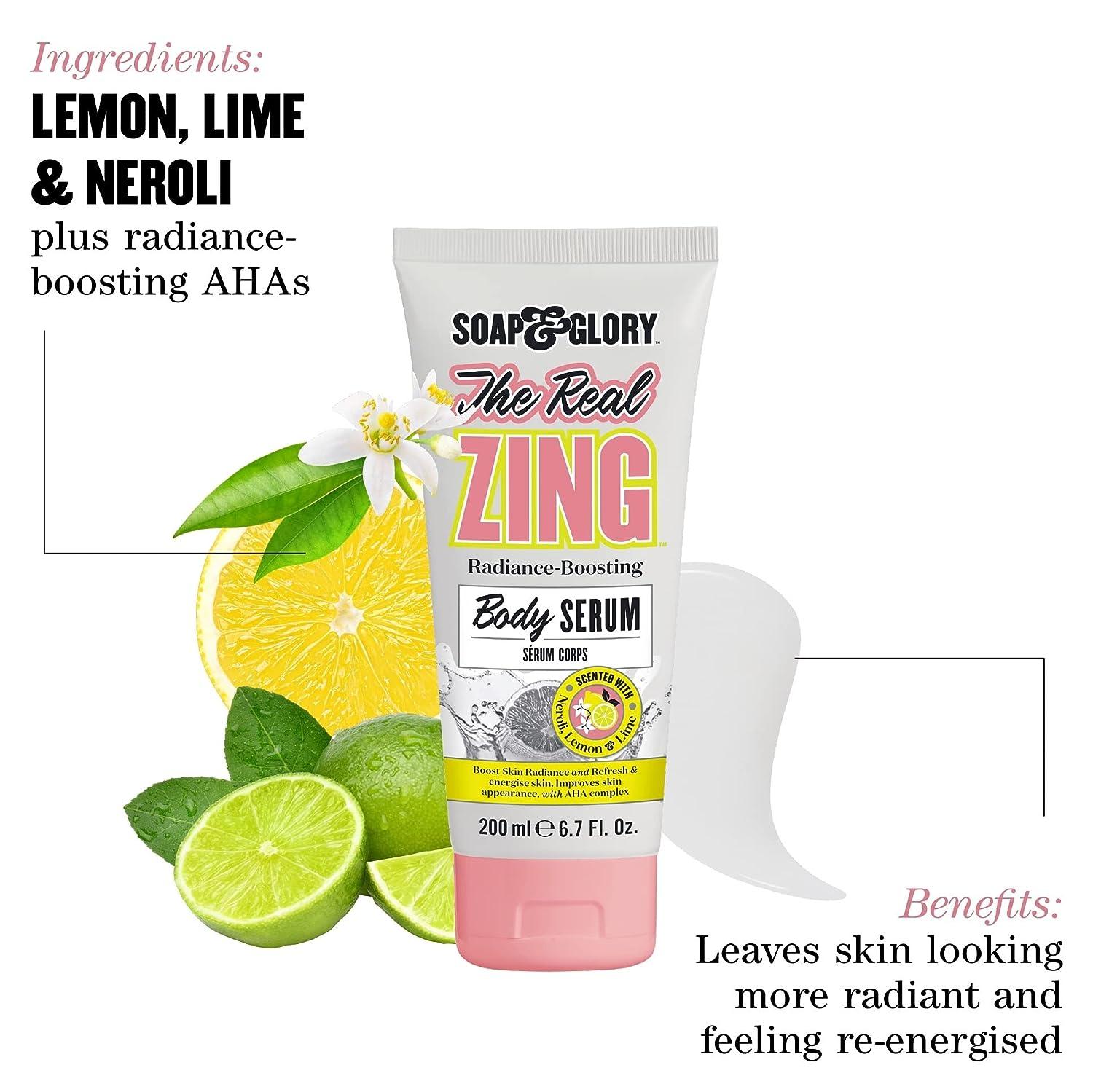Soap & Glory The Real Zing Body Serum - Radiance Boosting Moisturizer ...