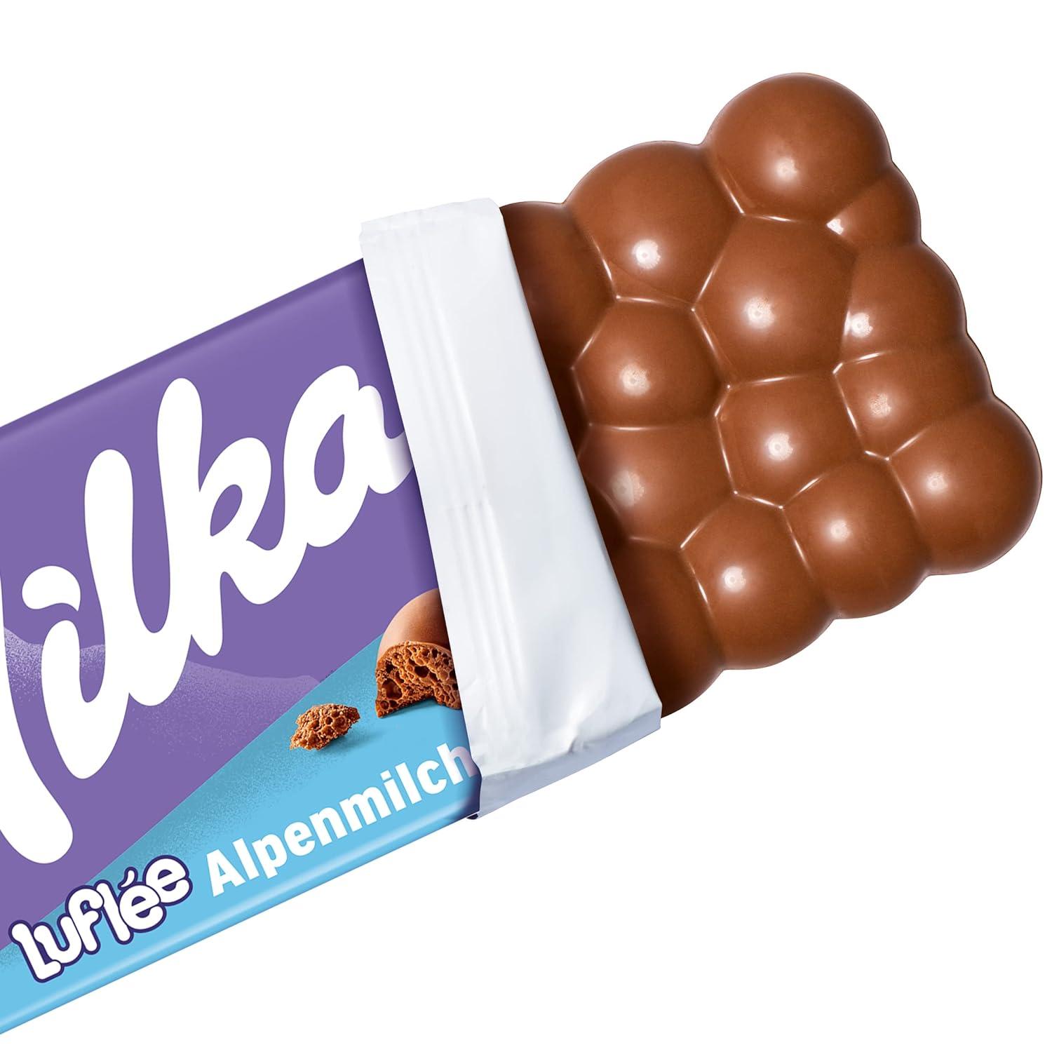 Milka Lufl e 100g - Airy Alpine Milk Chocolate Bar | 100% Alpine Milk | Authentic Milka ...