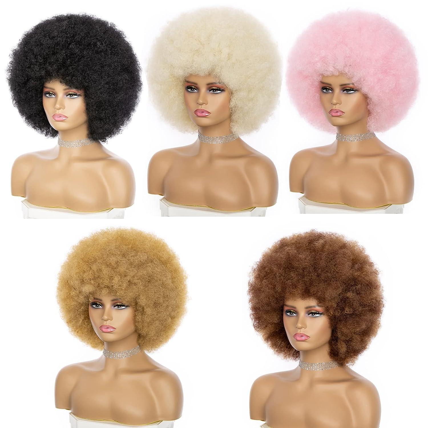 Soft Afro Wig for Women & Men - Natural Looking Short Afro Curly Hair ...