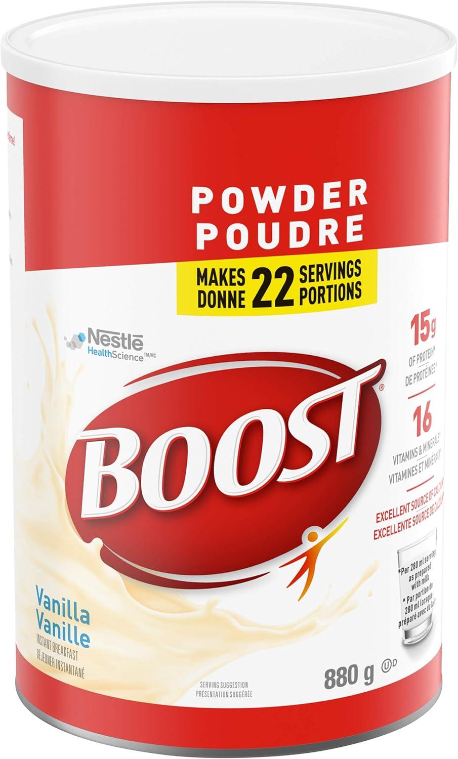 Boost Powder- Vanilla Instant Breakfast Drink Mix 880 g Canister ...