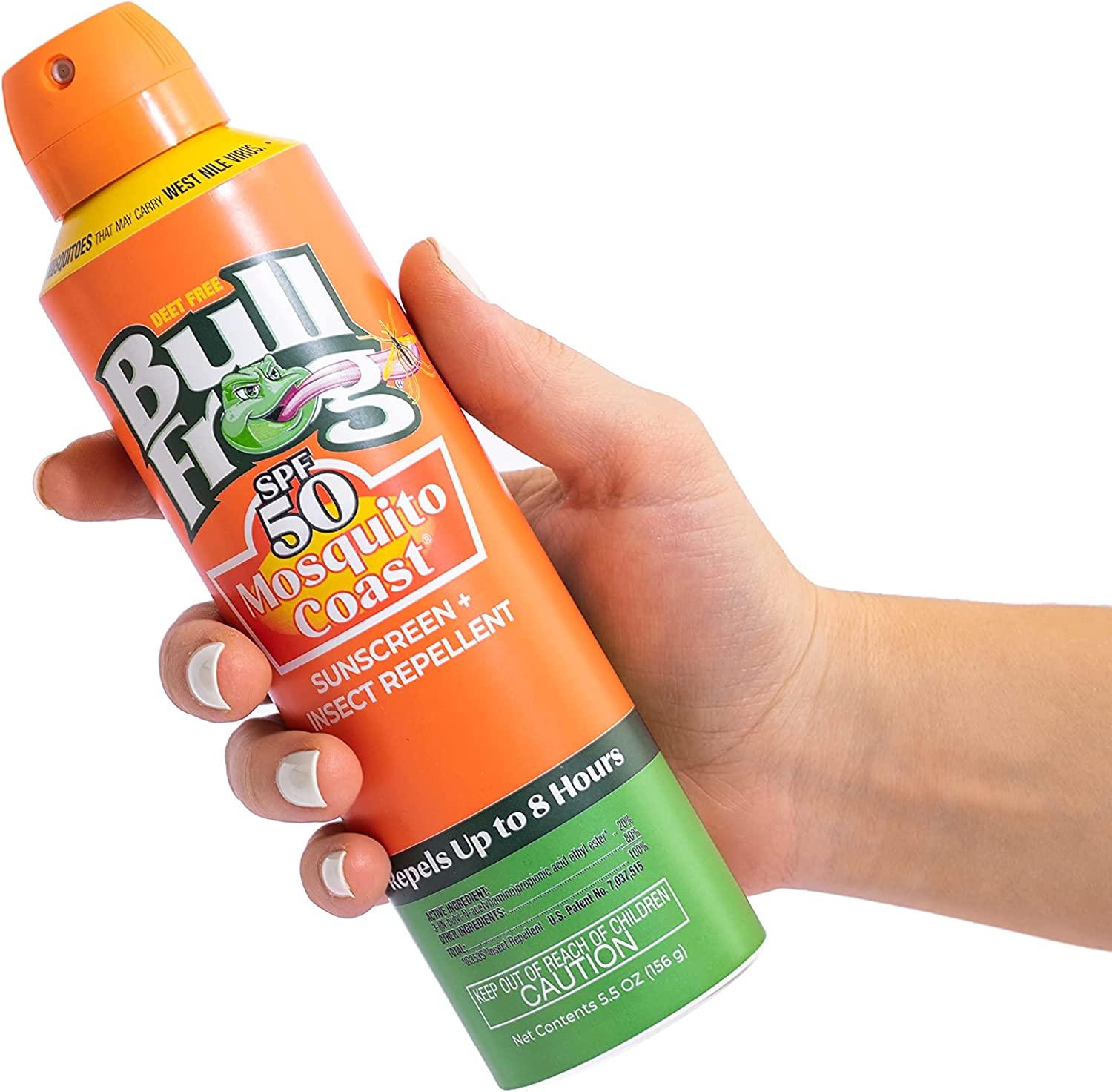 Bullfrog Mosquito Coast Bug Spray Insect Repellent + Sunscreen SPF 50 ...